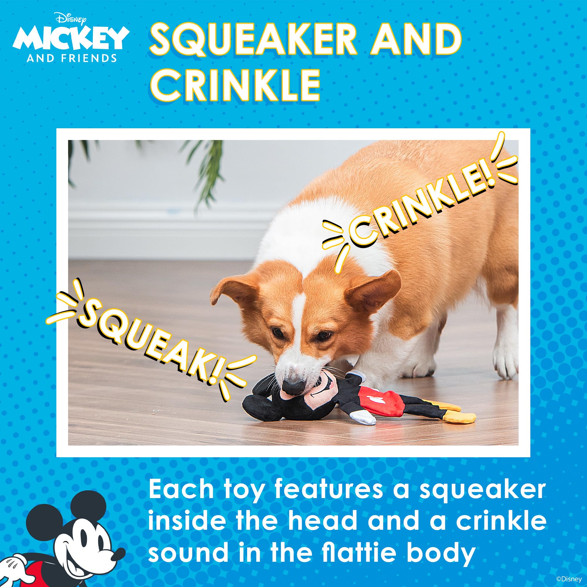 Snapklik.com : Disney For Pets Mickey Mouse Plush Squeaker