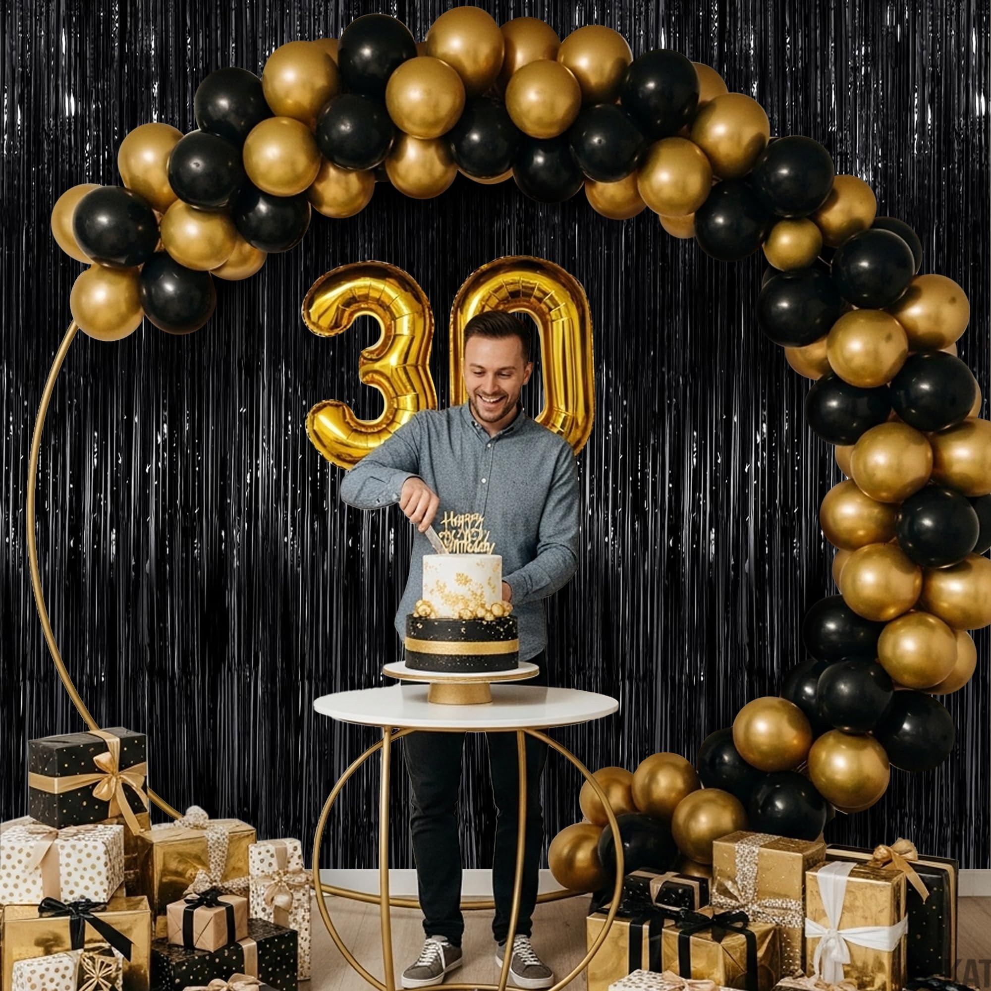 Snapklik.com : XtraLarge Black Streamers - 32x8 Feet, Pack Of 2 Fringe ...