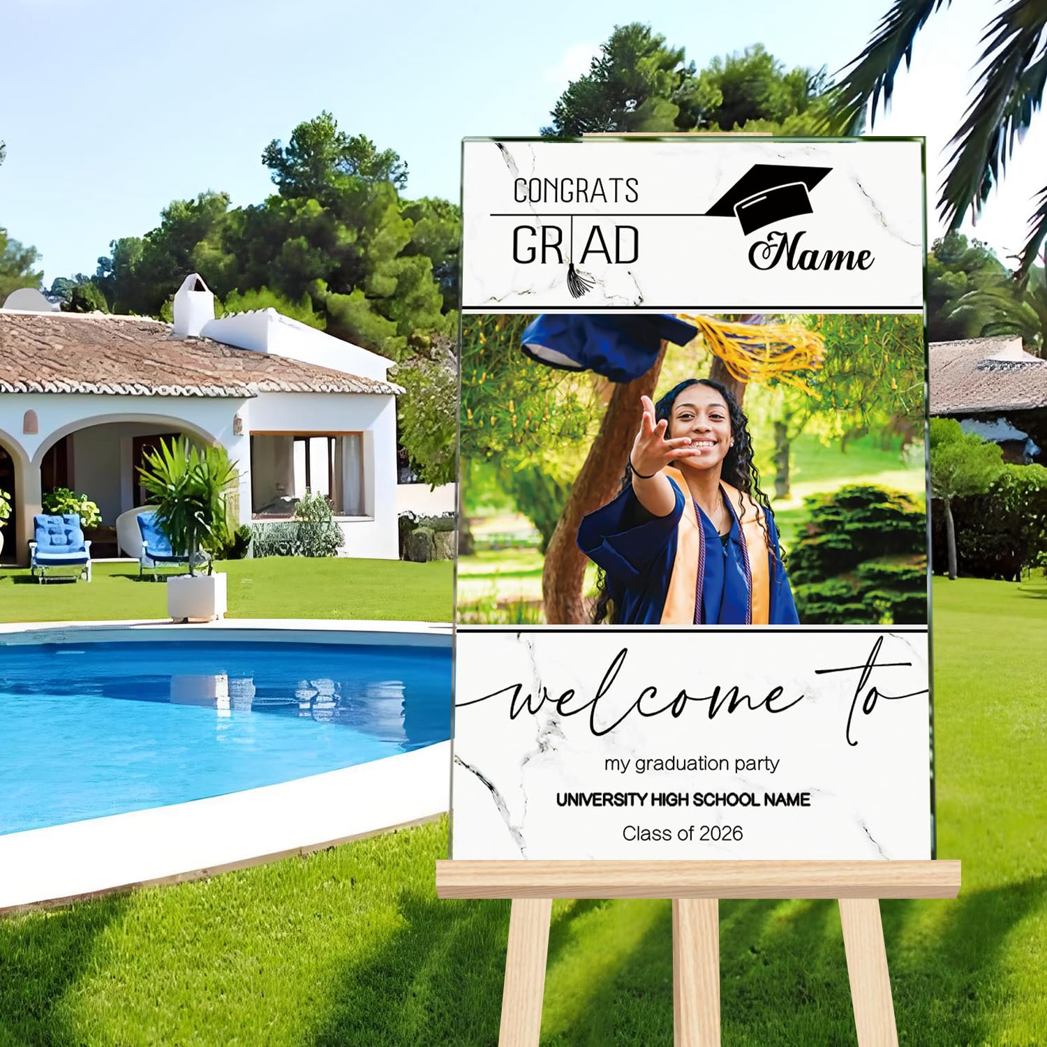 Snapklik.com : Dicodes Personalized Graduation Acrylic Welcome Sign