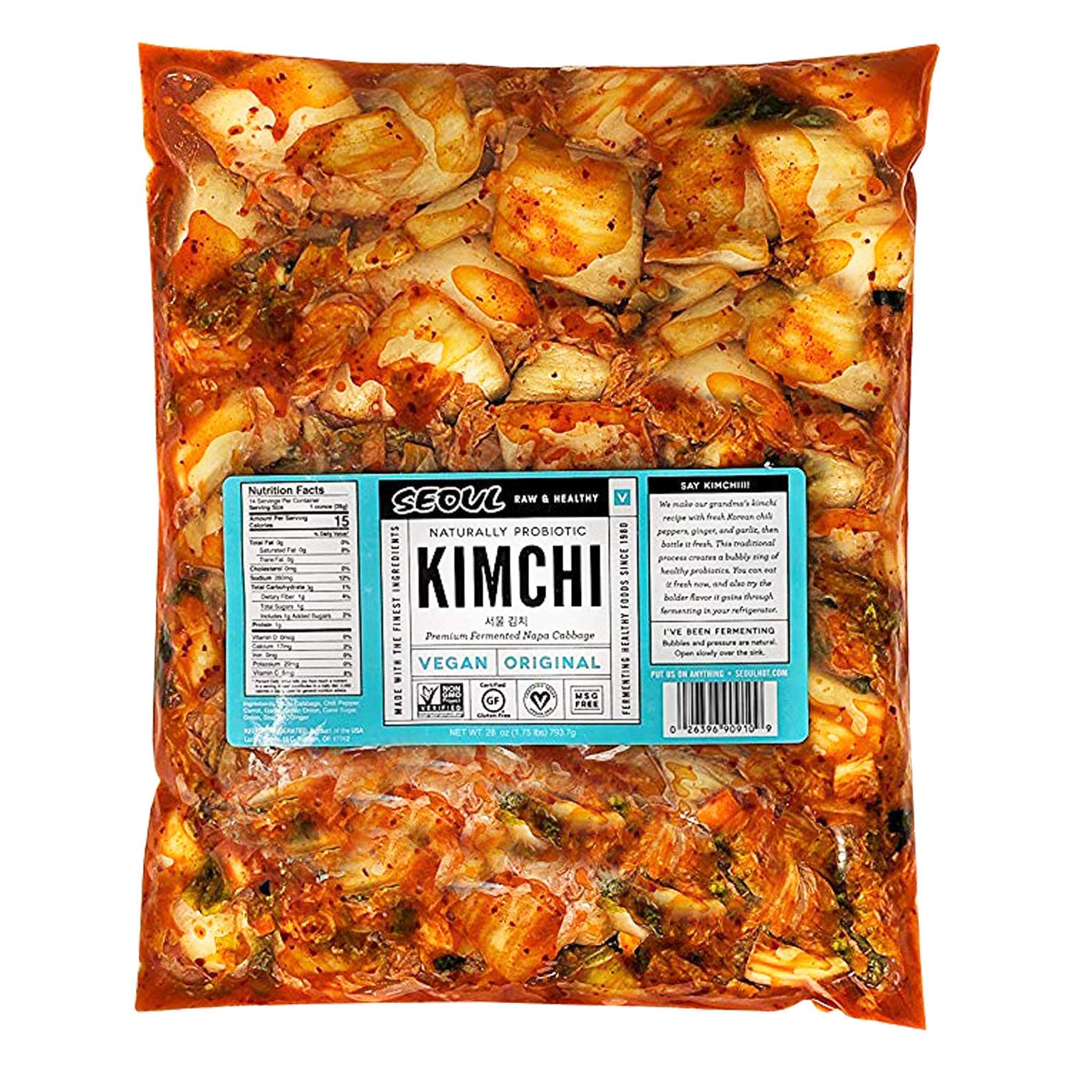 Lucky Foods Seoul Kimchi (1 unidad) – Kimchi Coreano auténtico hecho ...
