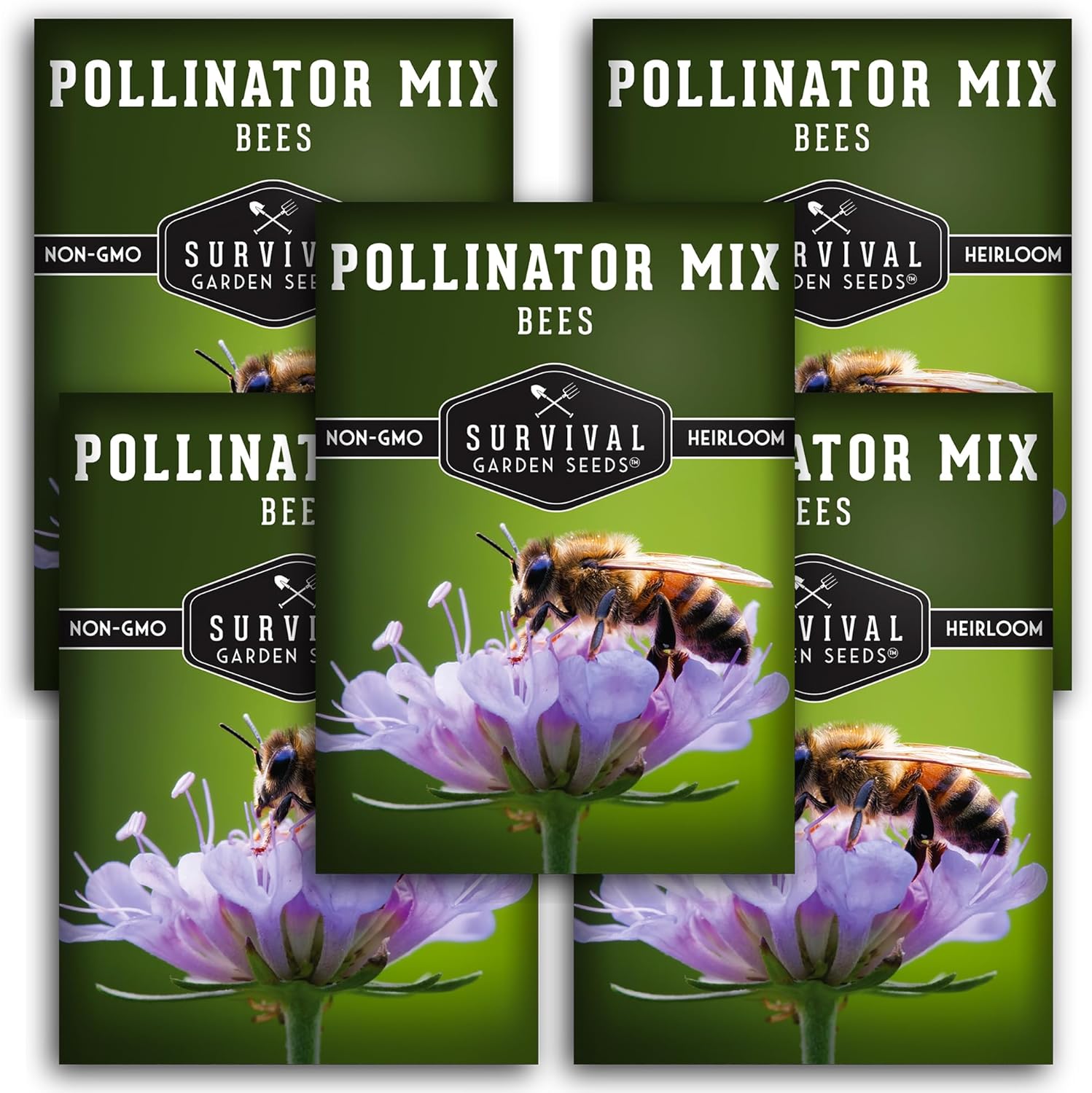 Amazon.com : 5 Packs Bee Pollinator Mix Seed for Planting - Packet with ...
