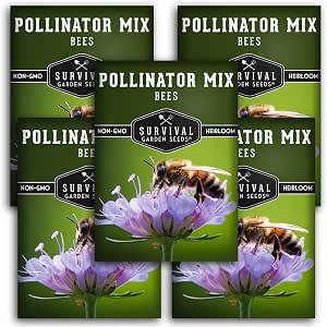 Amazon.com : 5 Packs Bee Pollinator Mix Seed for Planting - Packet with ...