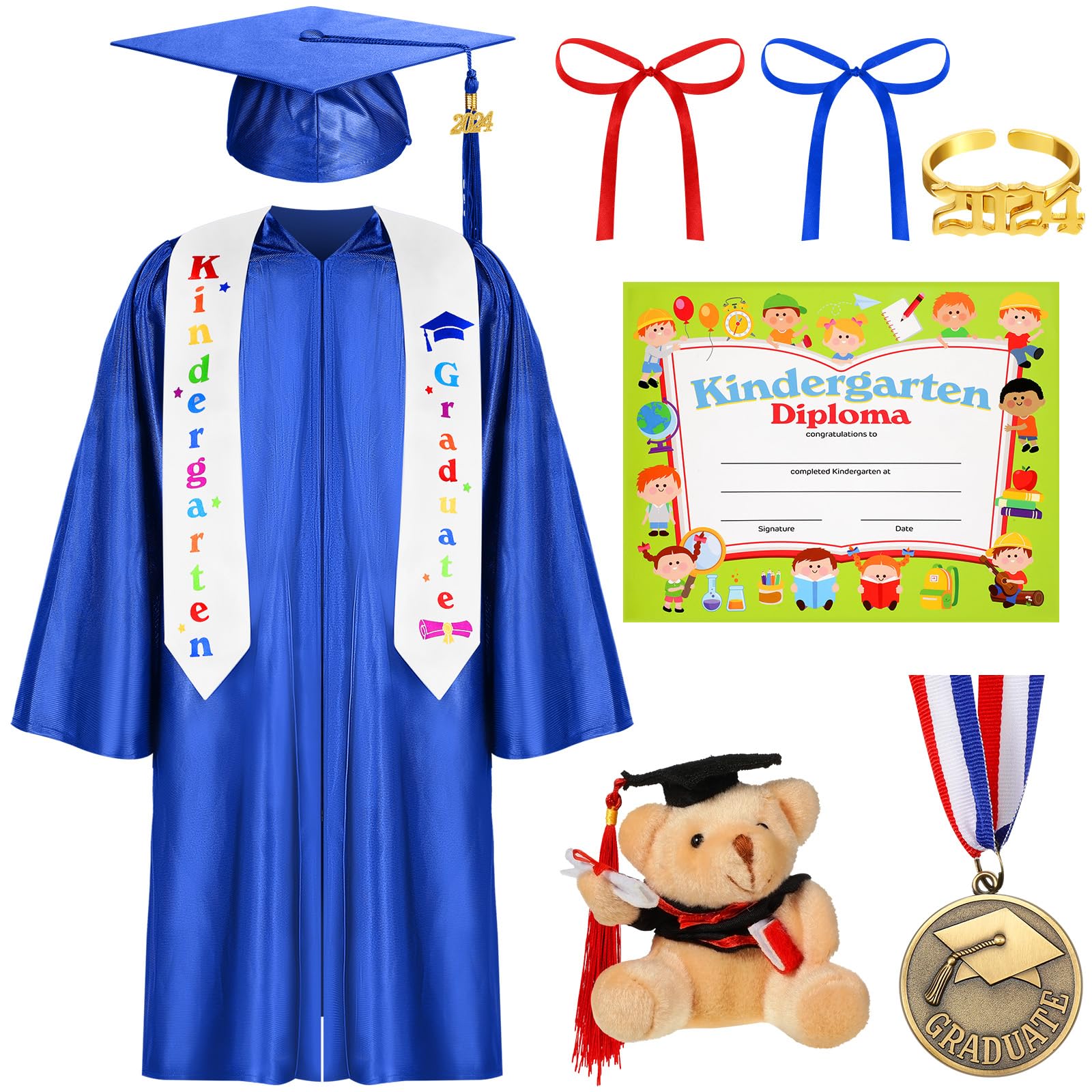 Snapklik.com : Capoda 9 Pcs Kids Kindergarten Graduation Cap Gown