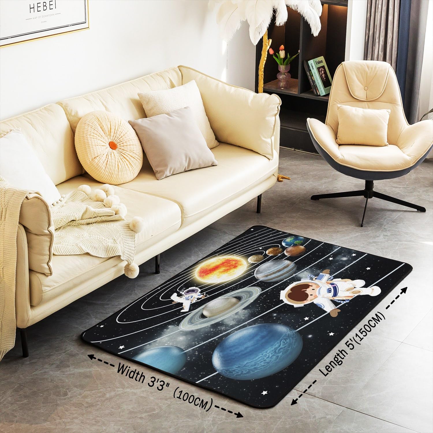Solar System Rug 5x7