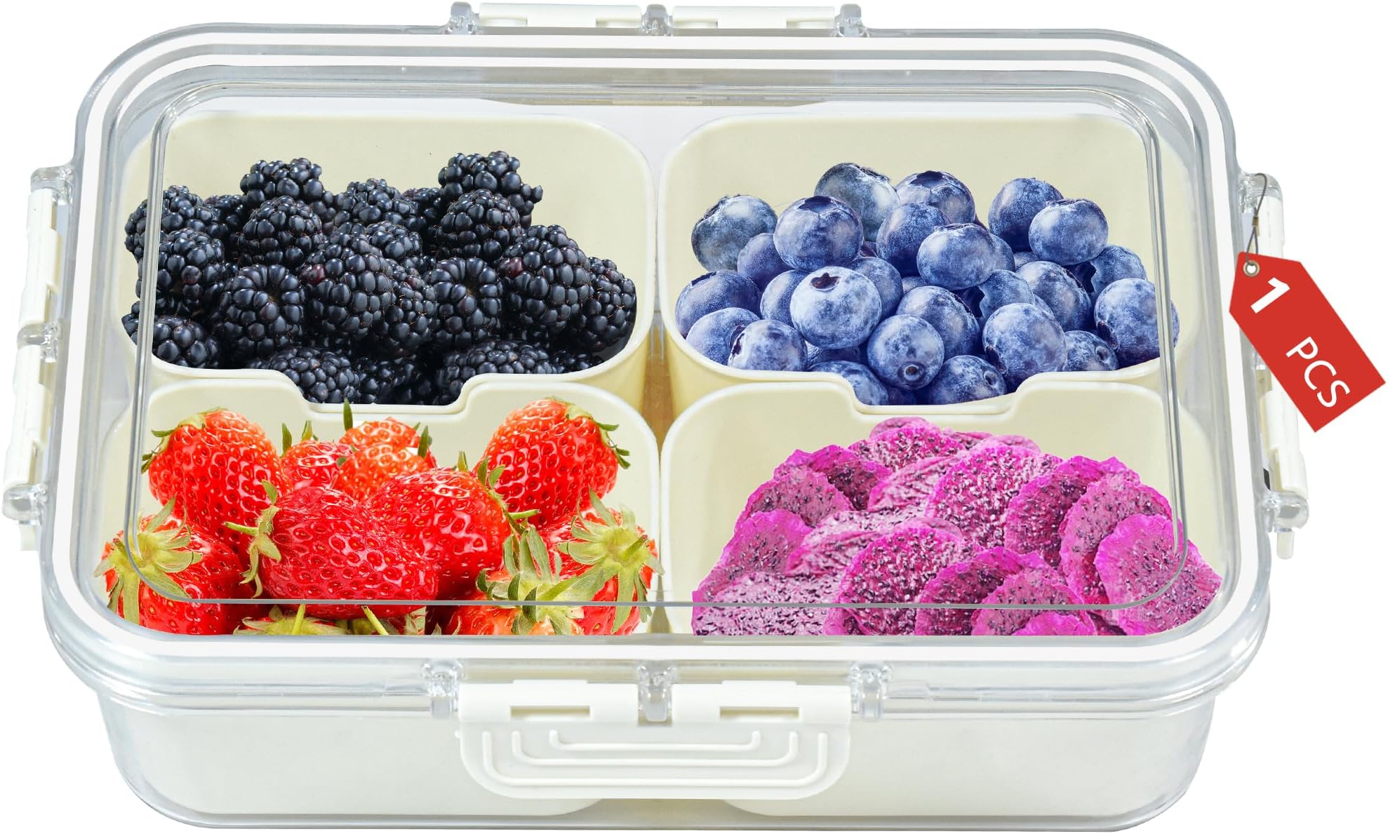 Amazon.com: VALIDEEN Portable Snackle Box Container, 8 Compartment ...