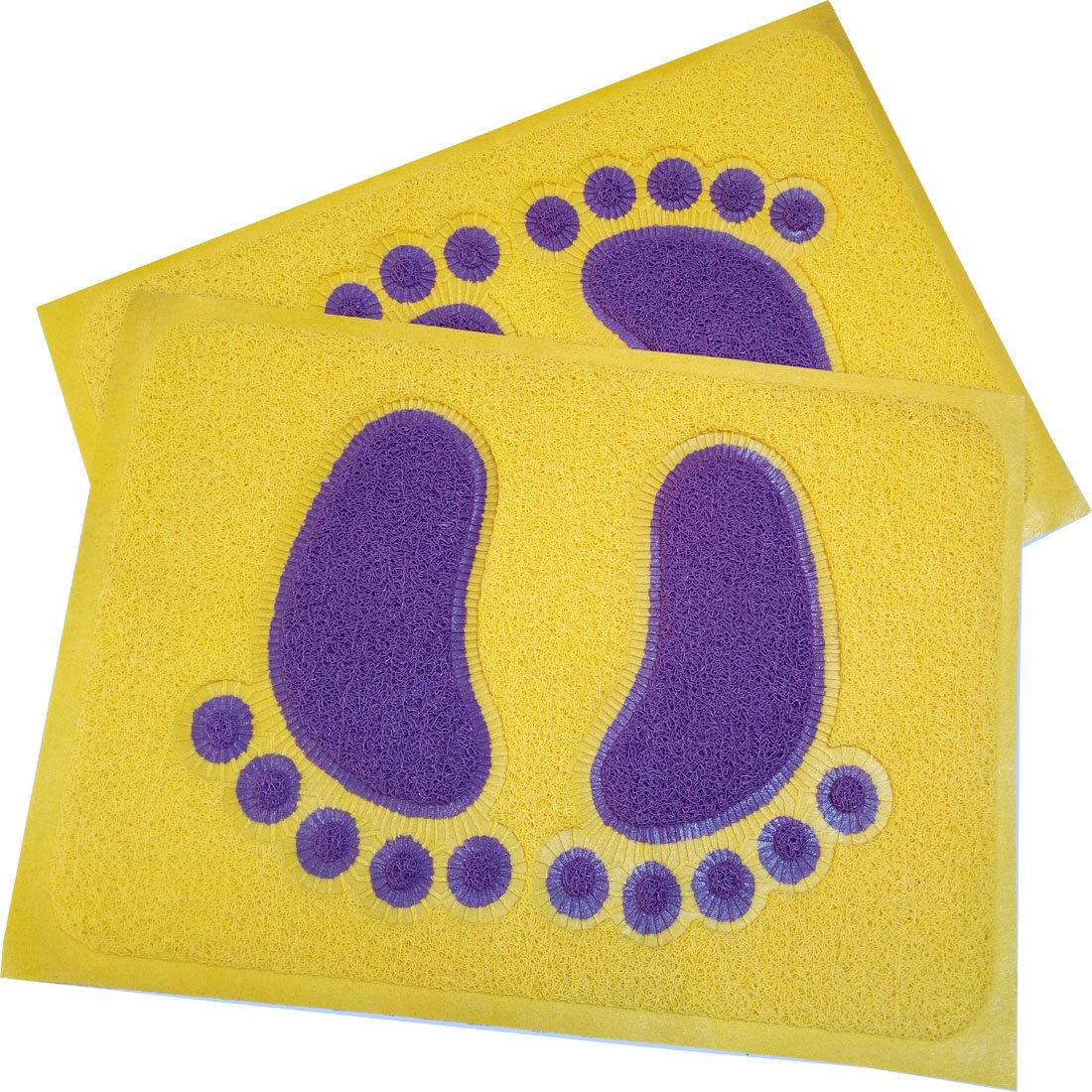Buy Dehati Store Yellow Multicolor PVC Rubbar Footprints Door Mat Floor ...