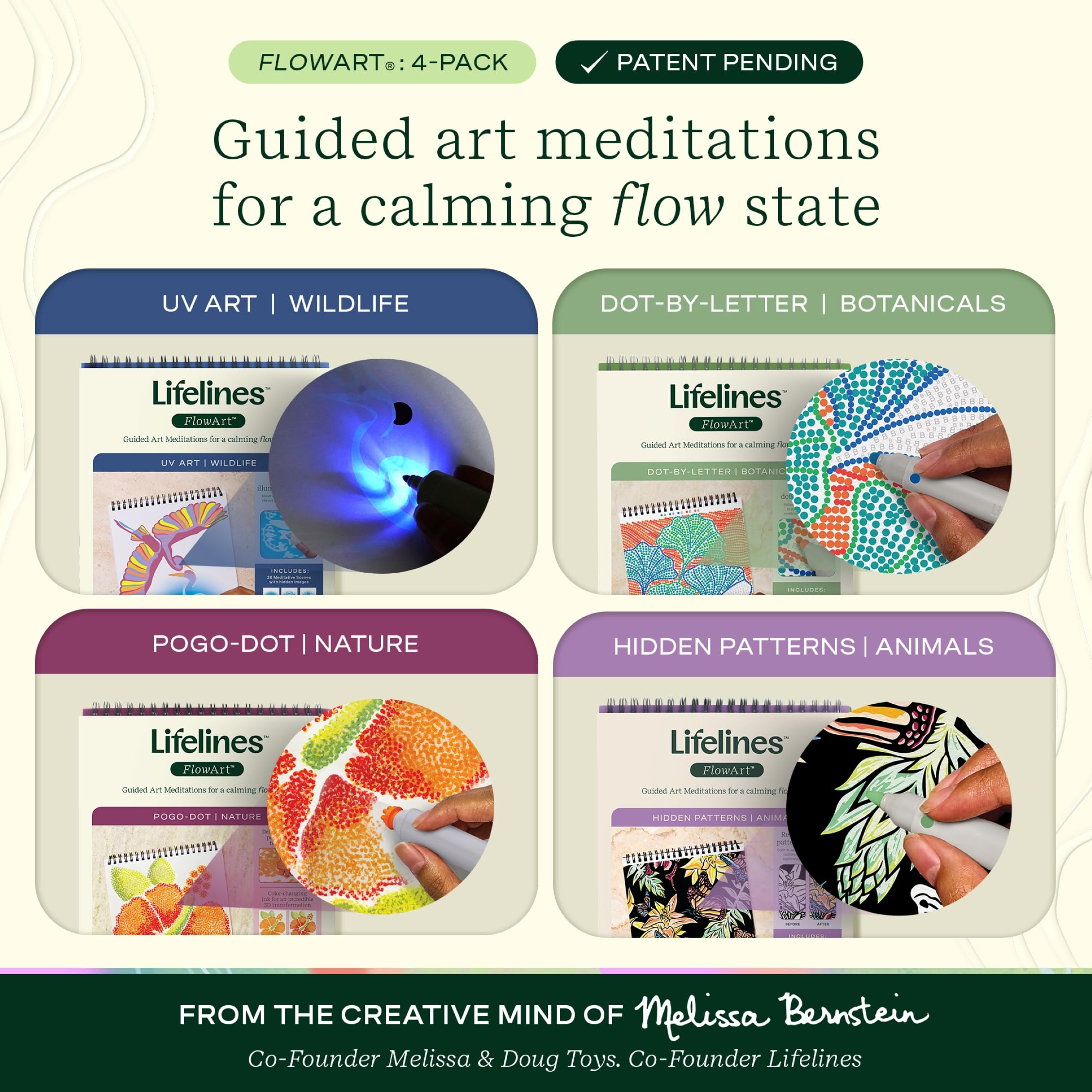 Snapklik.com : Lifelines FlowArt Activity Pads, 4-Pack - Guided Art ...