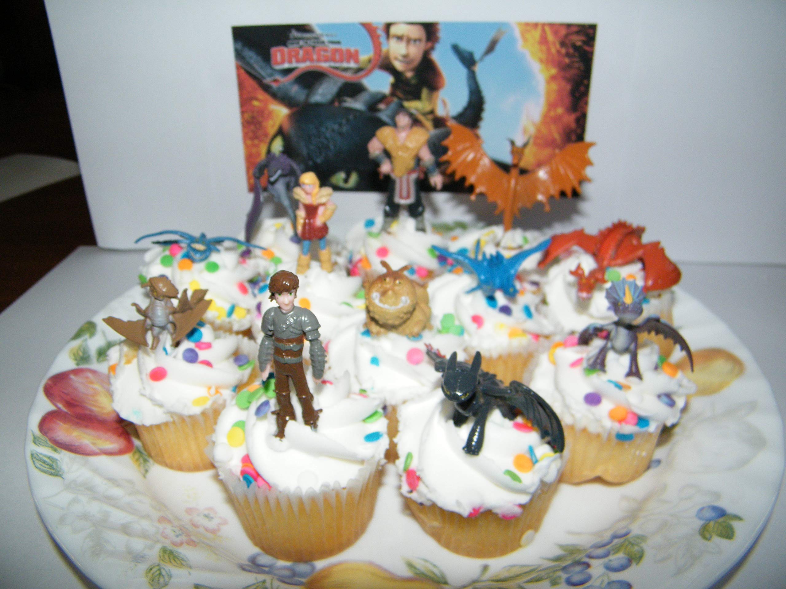 How to Train Your Dragon Set of 12 Figure Cake Toppers/Cupcake Party ...