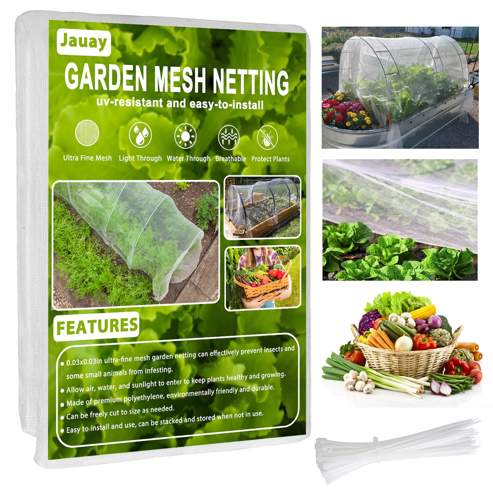 Garden Mesh Netting Ultra Fine 6.6'x9.9' Protection Netting Plant ...