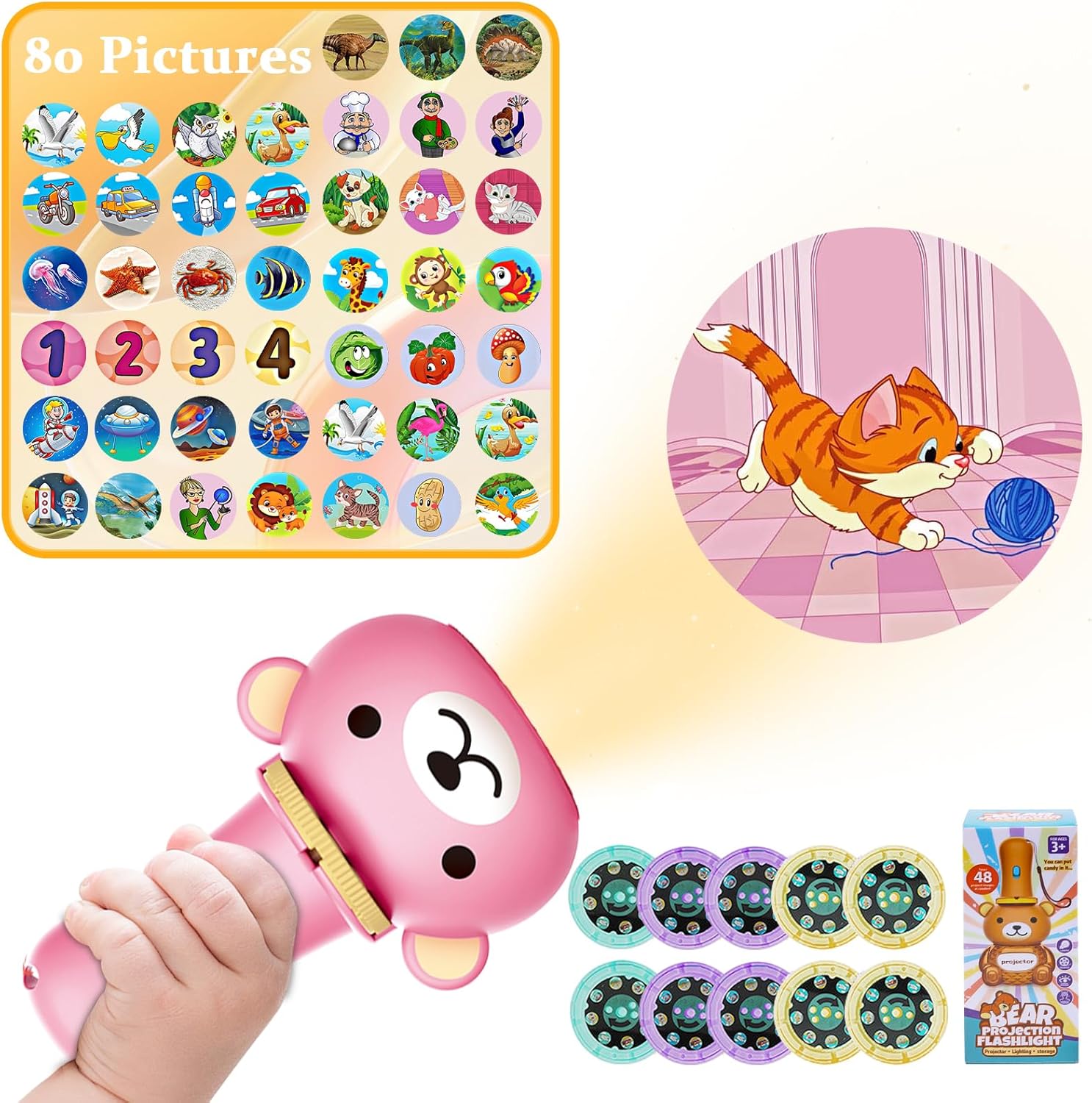 Amazon.com: Projector-Flashlights Educational-Learning Interactive Toy ...