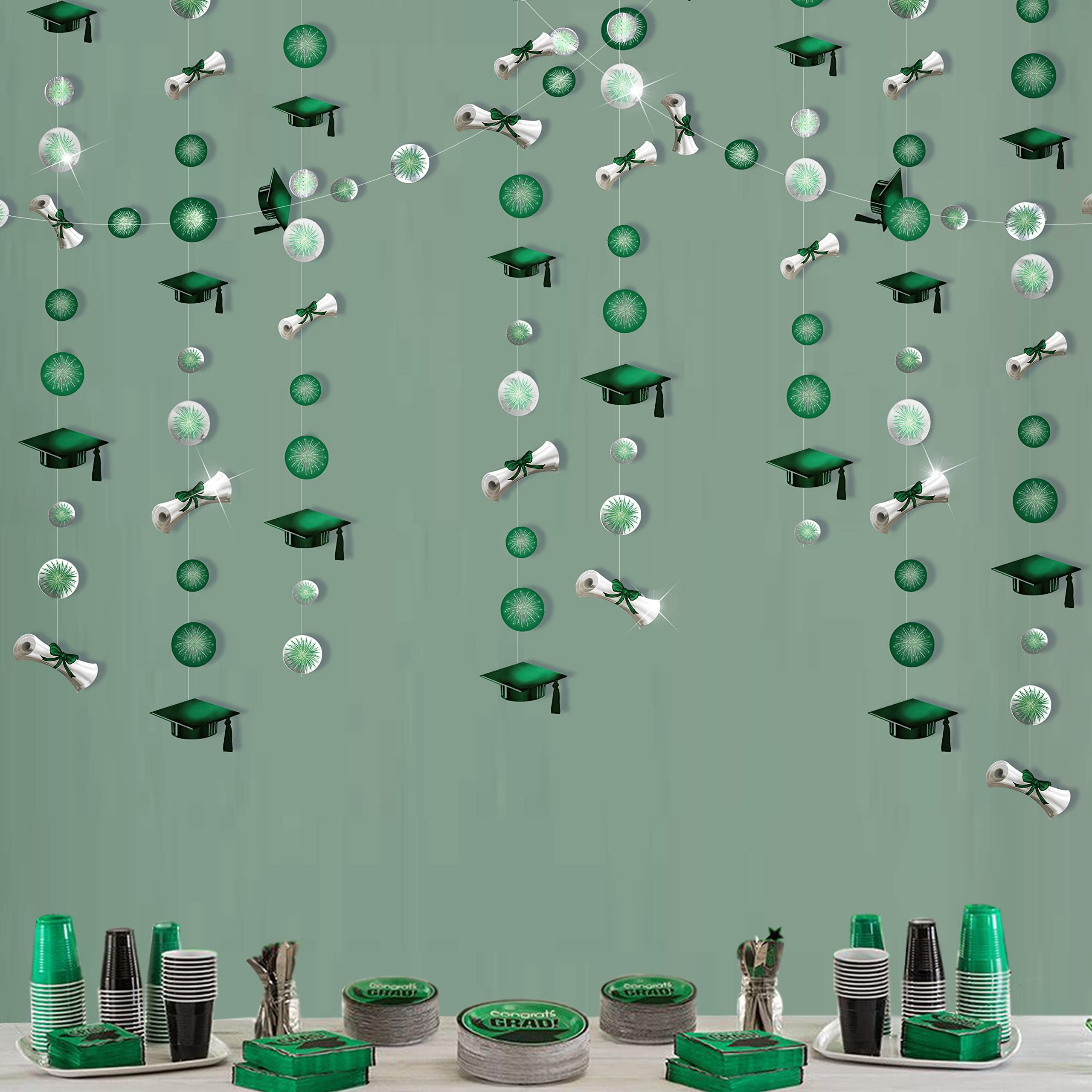 Amazon.com: Cheerland 4 Pack Green Graduation Party Decoration Congrat ...