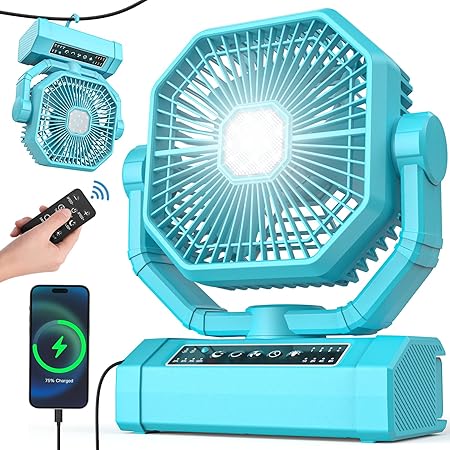 Amazon.com: Orteen Portable Rechargeable Fan - 9-Inch Auto Oscillating ...