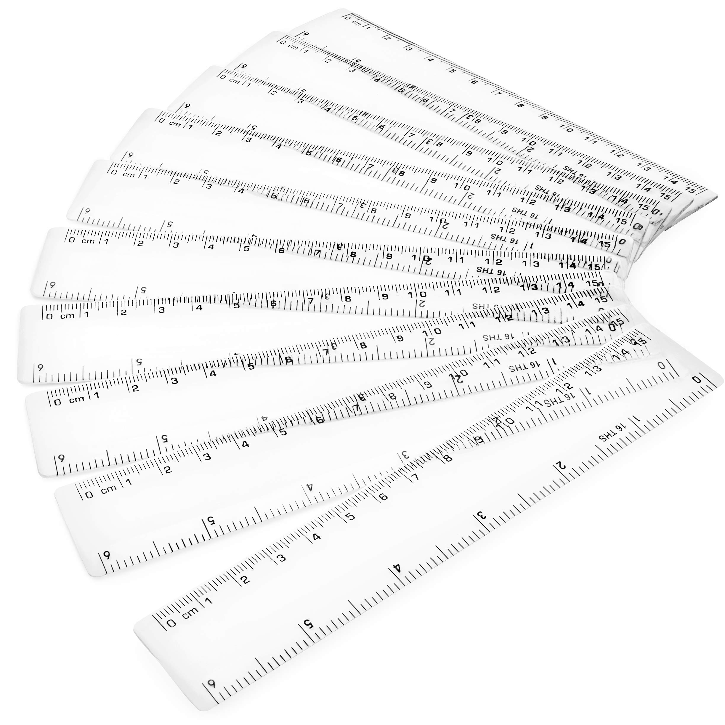 OMG Clear Transparent Rulers - 6 inch / 15cm - Class Pack of 50 ...