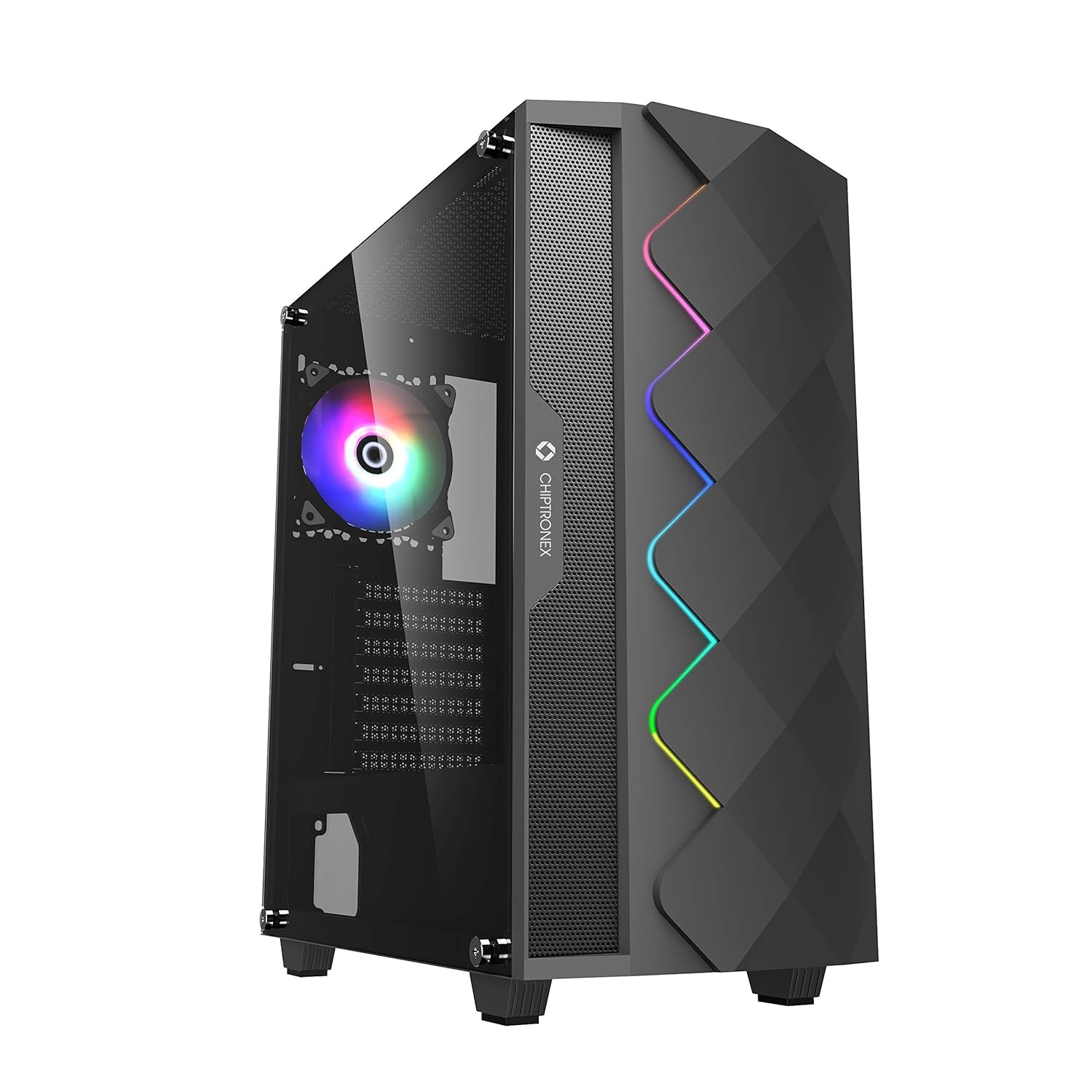 Amazon.in: Buy CHIPTRONEX Spline RGB Mid Tower Gaming Cabinet ATX case ...