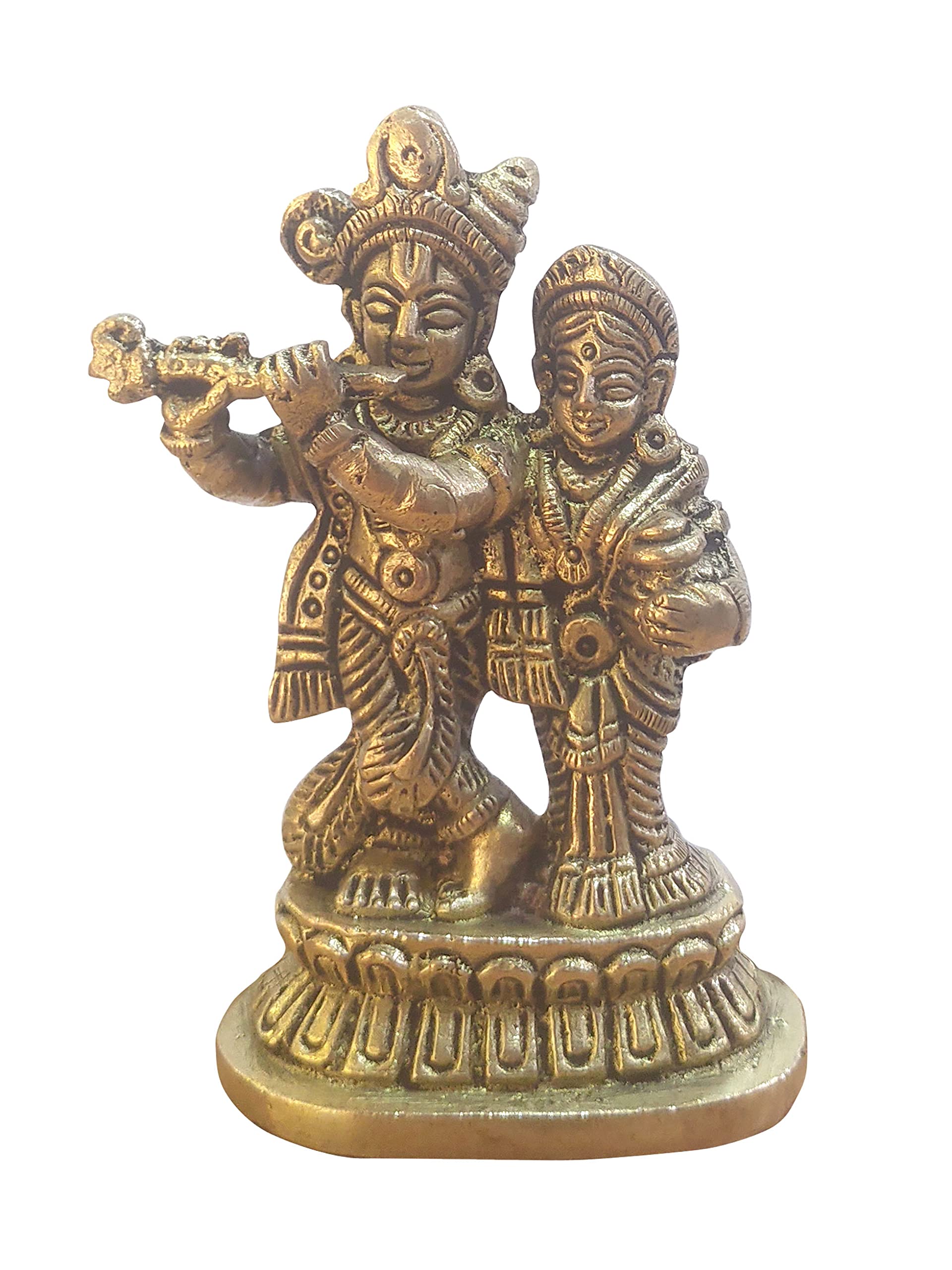 Buy Vinayakmoorti Brass Radha Krishna Statue Beautiful Divine Love ...