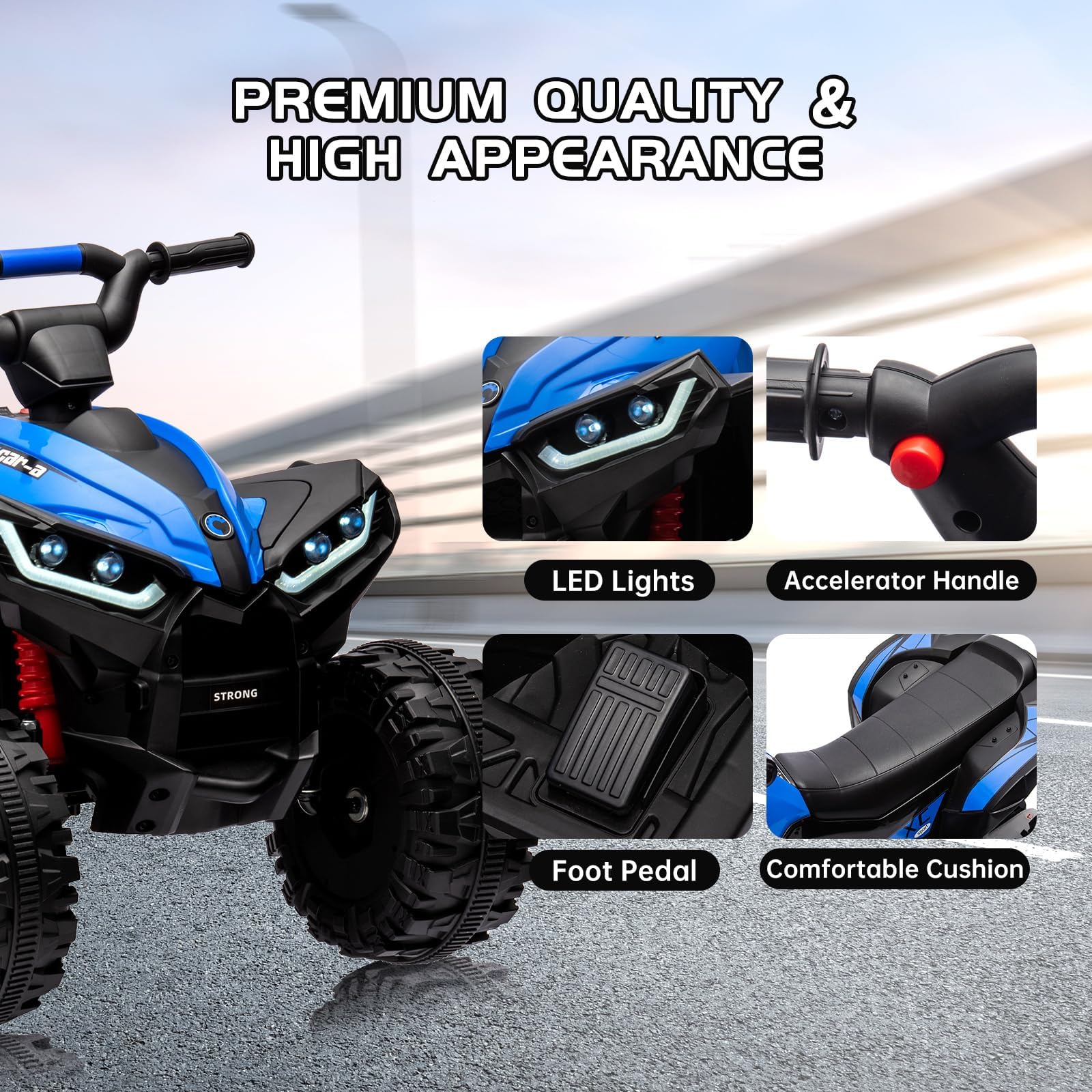 Snapklik.com : 12V 4 Wheeler Battery Powered Ride On ATV For Kids ...