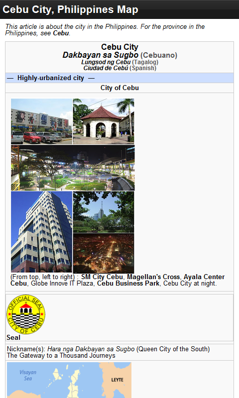 Cebu City, Philippines Offline Map: PLACE STARS:Amazon.com:Appstore for ...