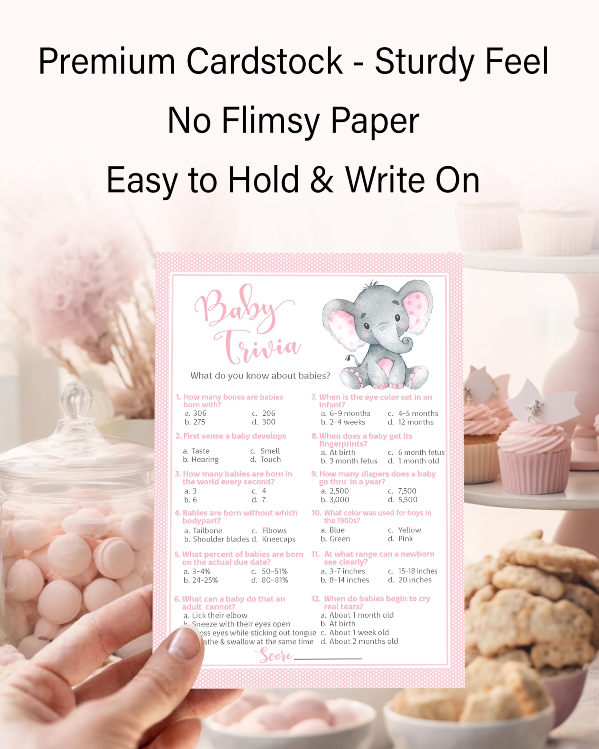 Pink Elephant Baby Shower Games 25 Guess How Many Baby Shower Games