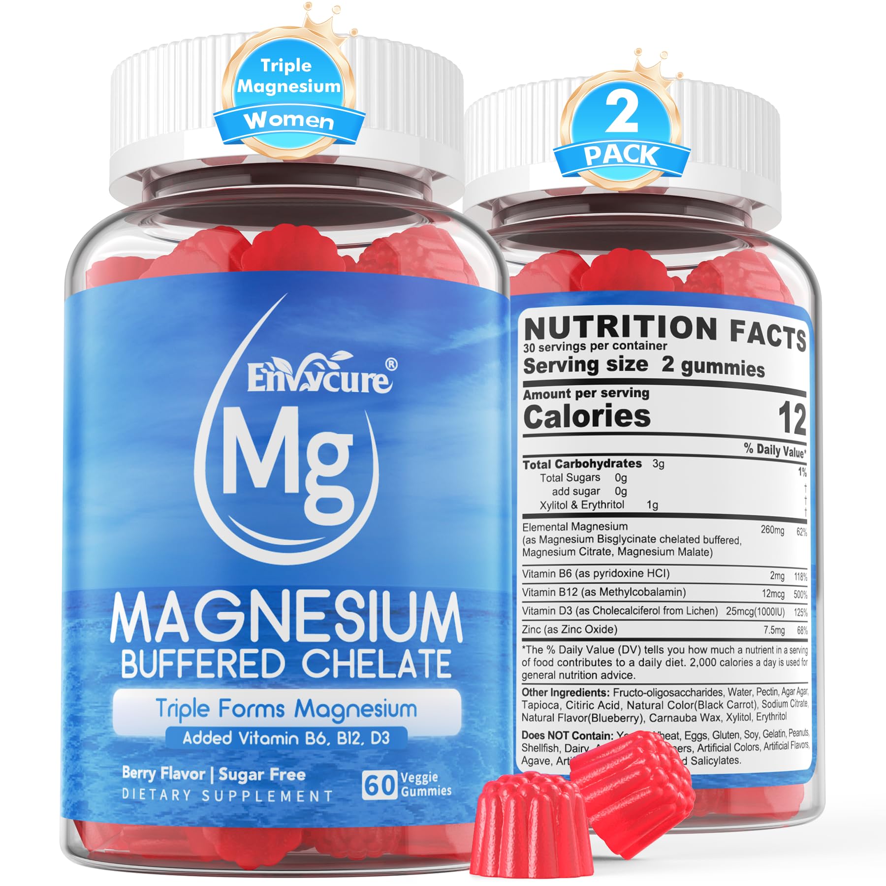 Amazon.com: Magnesium Gummies - Triple Magnesium Complex Gummies ...
