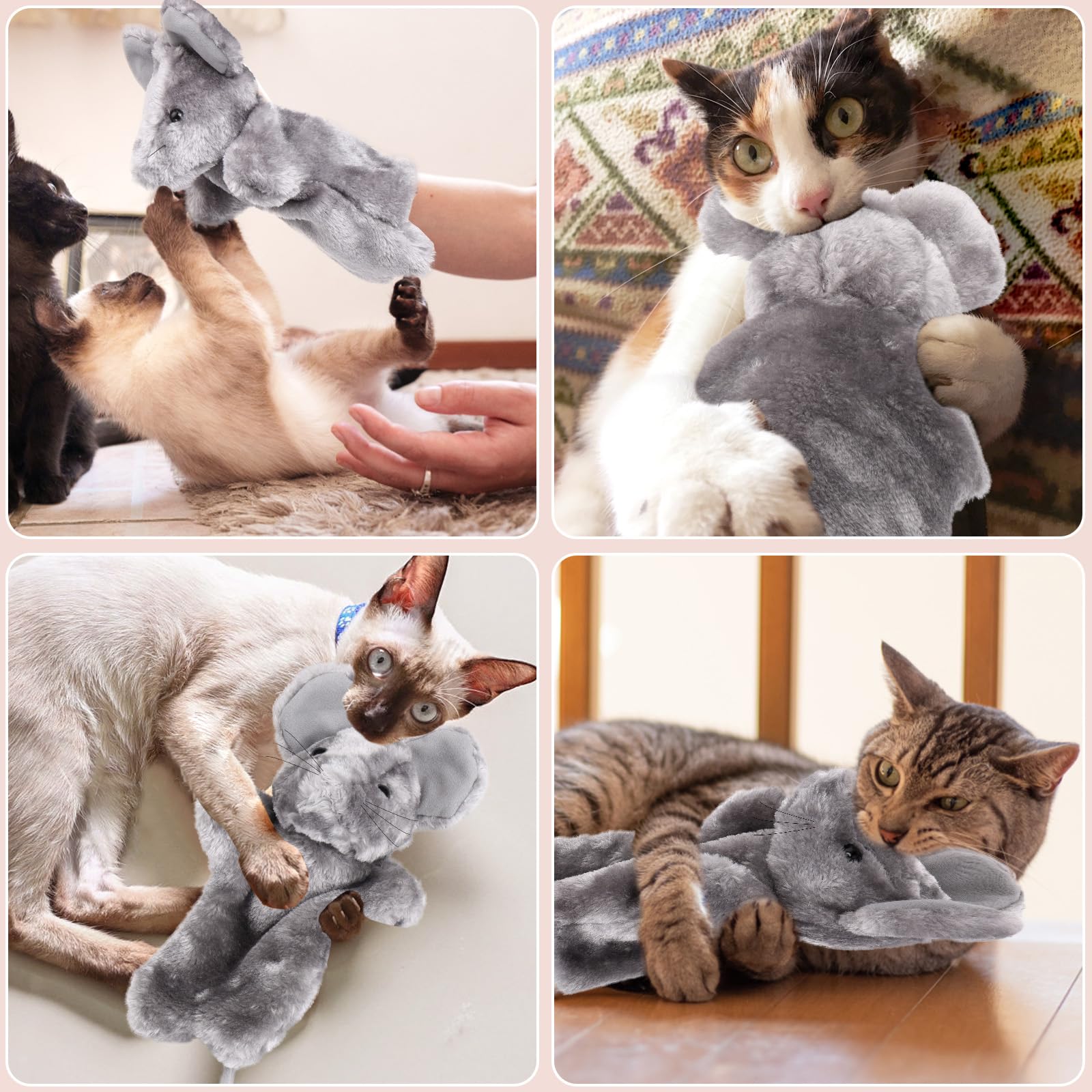 Snapklik.com : BABORUI Cat Wrestling Toy Puppet, Mouse Puppets ...