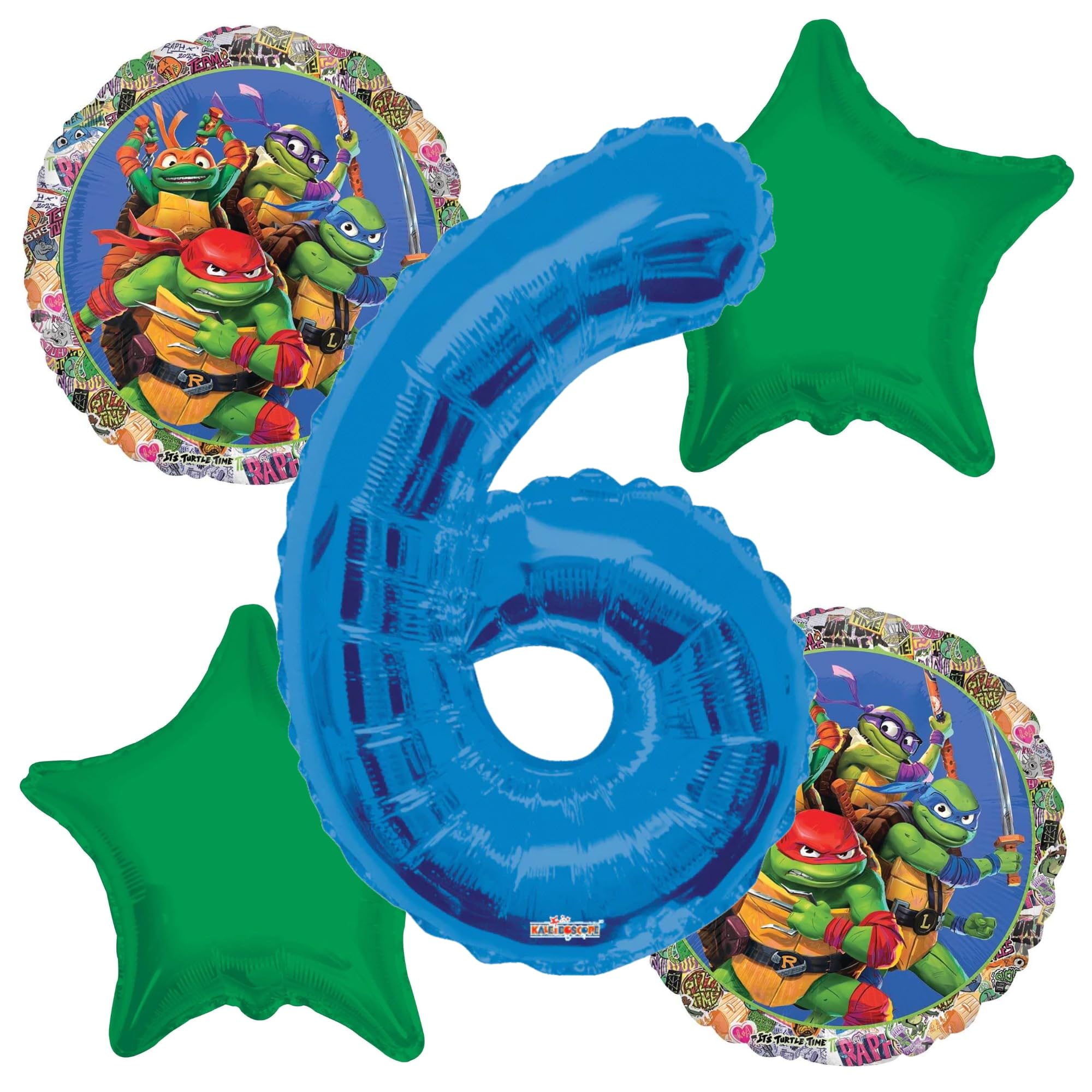 Amazon.com: Teenage Turtle 6th Birthday Balloons - For A TMNT Six Year ...