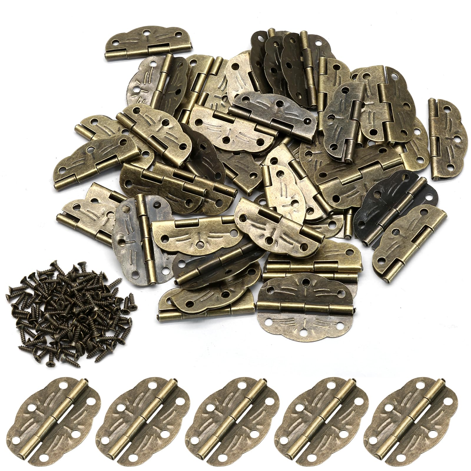 Murtenze 50PCS Antique Decorative Hinges, Small Butterfly Hinges ...