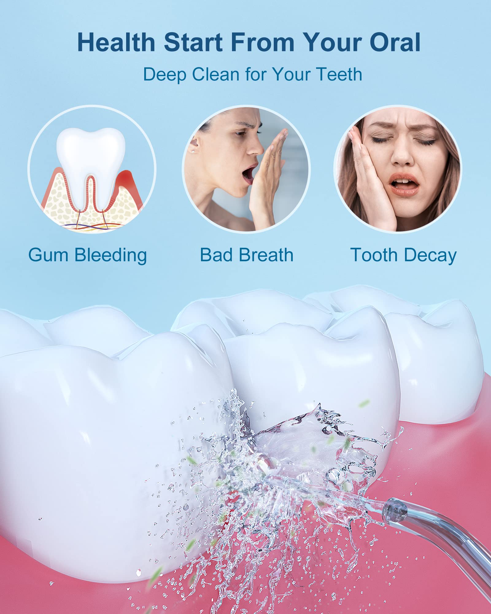 Snapklik.com : Water Dental Pik Flosser,SmilEglade Water Rechargeable ...