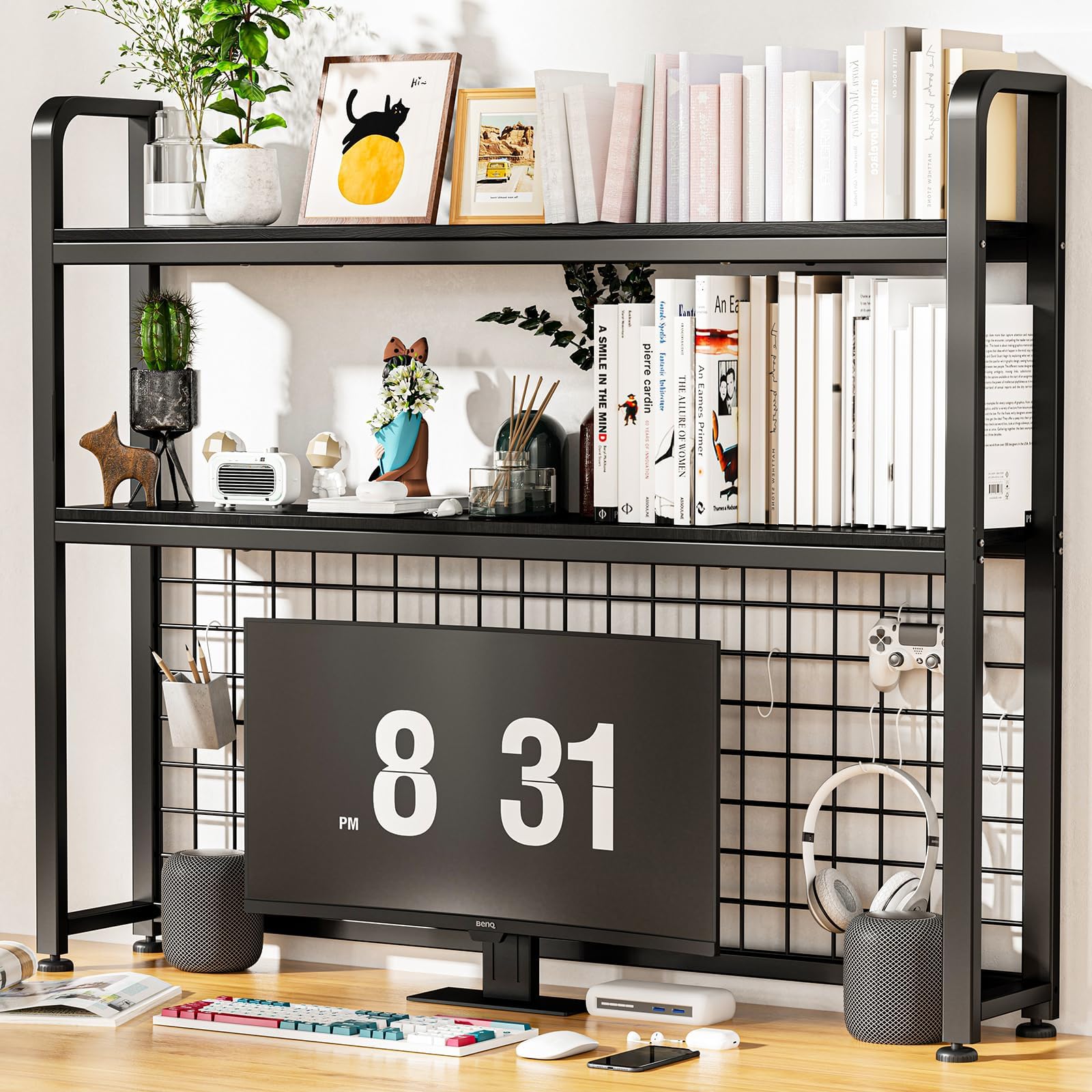 Amazon.com: ZWLGZL Multi-Layer Iron Home Organizer, Computer Desk ...