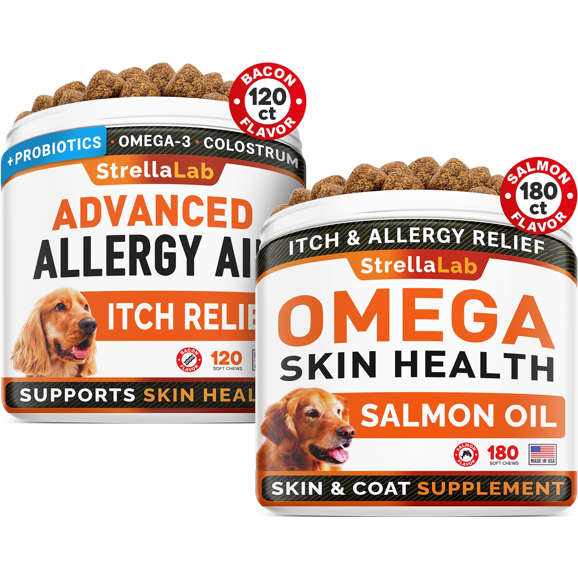 Amazon.com : Advanced Allergy & Itch Relief & Probiotics + Omega 3 for ...