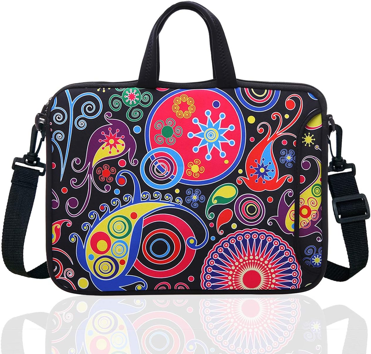 Amazon.com: 14 Inch Neoprene Laptop Sleeve Case Bag with shoulder strap ...