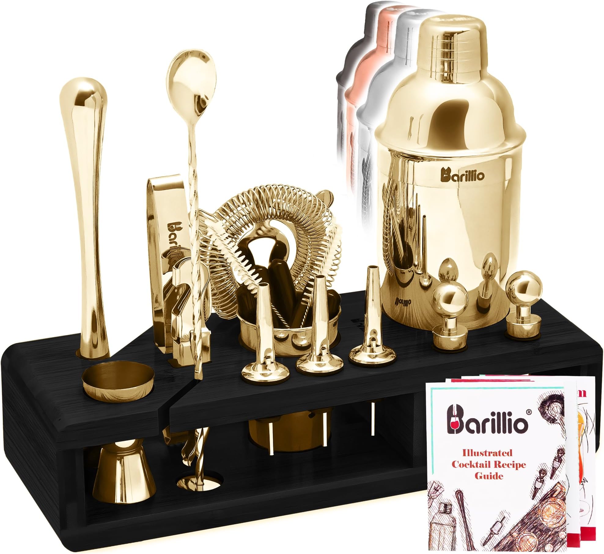 Amazon.com: HURSCHE 12-Piece Gold Bartender Kit, Stainless Steel ...