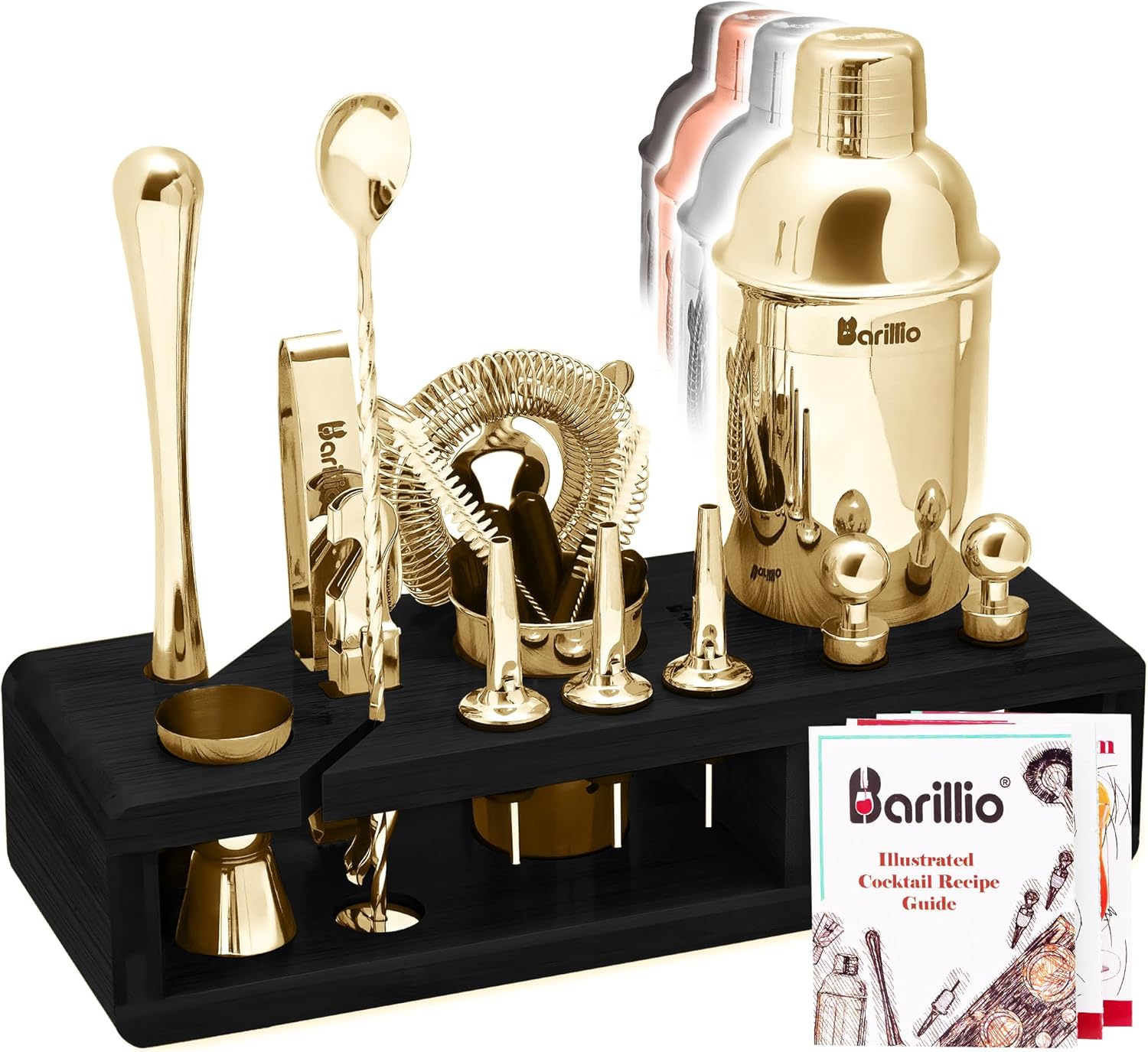 Amazon.com: Barillio Gold Bartender Kit - Stainless-Steel Cocktail ...