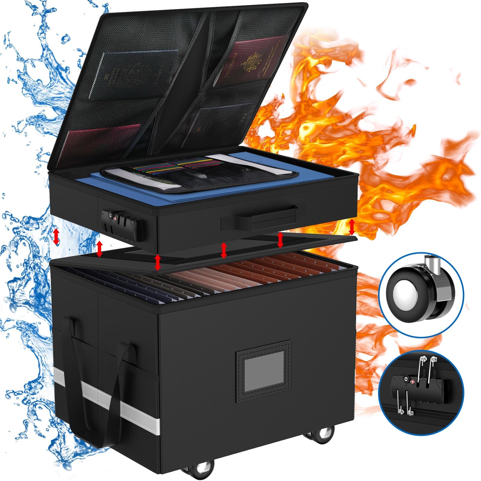 Amazon.com: DocSafe File Box Set with Lock and Wheels : Office Products