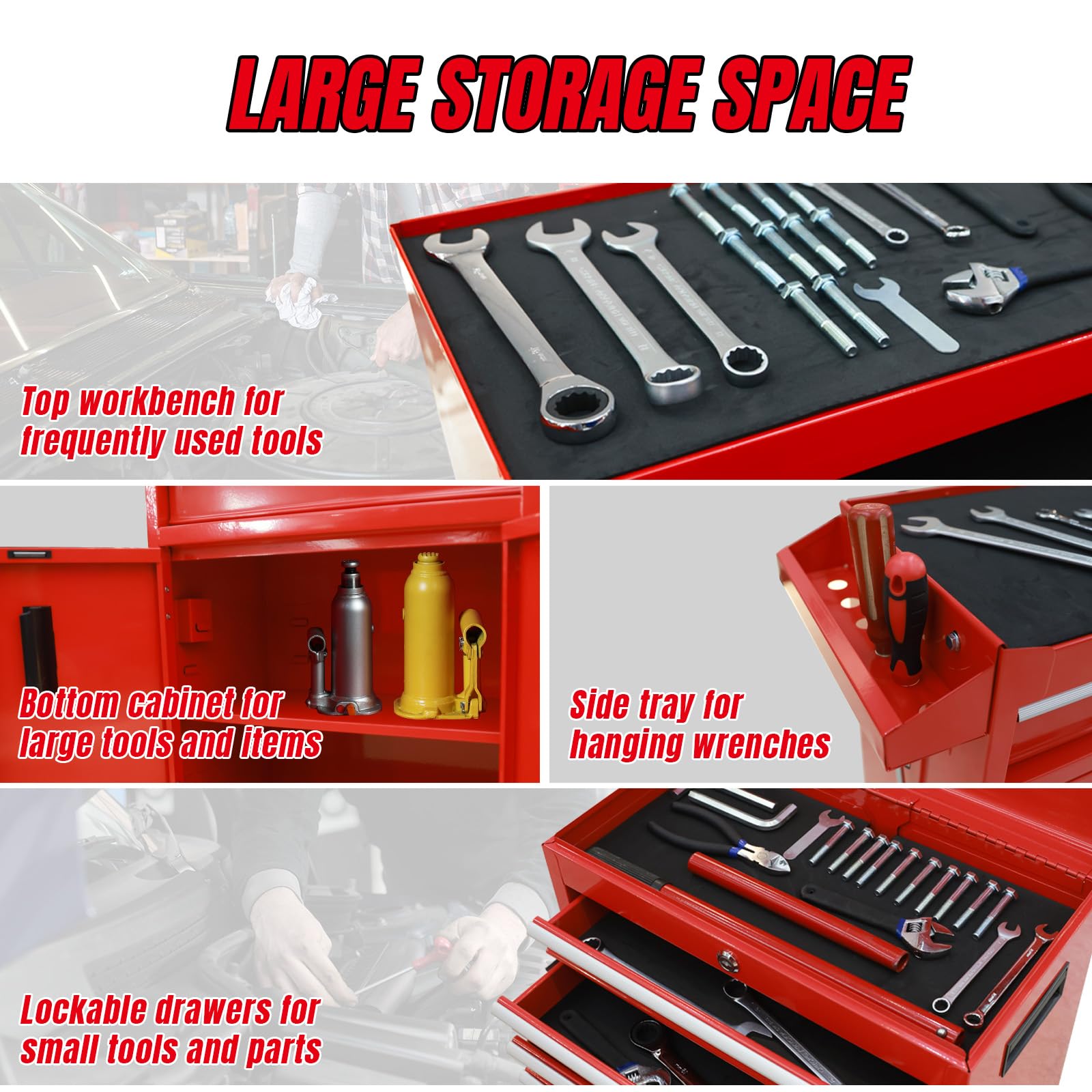 Snapklik.com : Torin 5-Drawer Rolling Tool Chest: Metal Tool Box