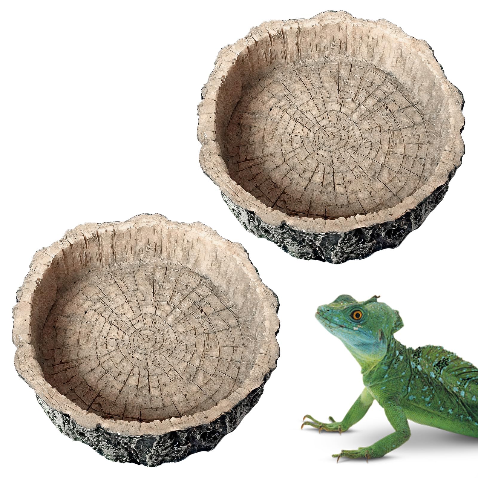 Amazon.com : Reptile Water Dish 2 Pack Reptile Feeding Dish Corner Bowl ...