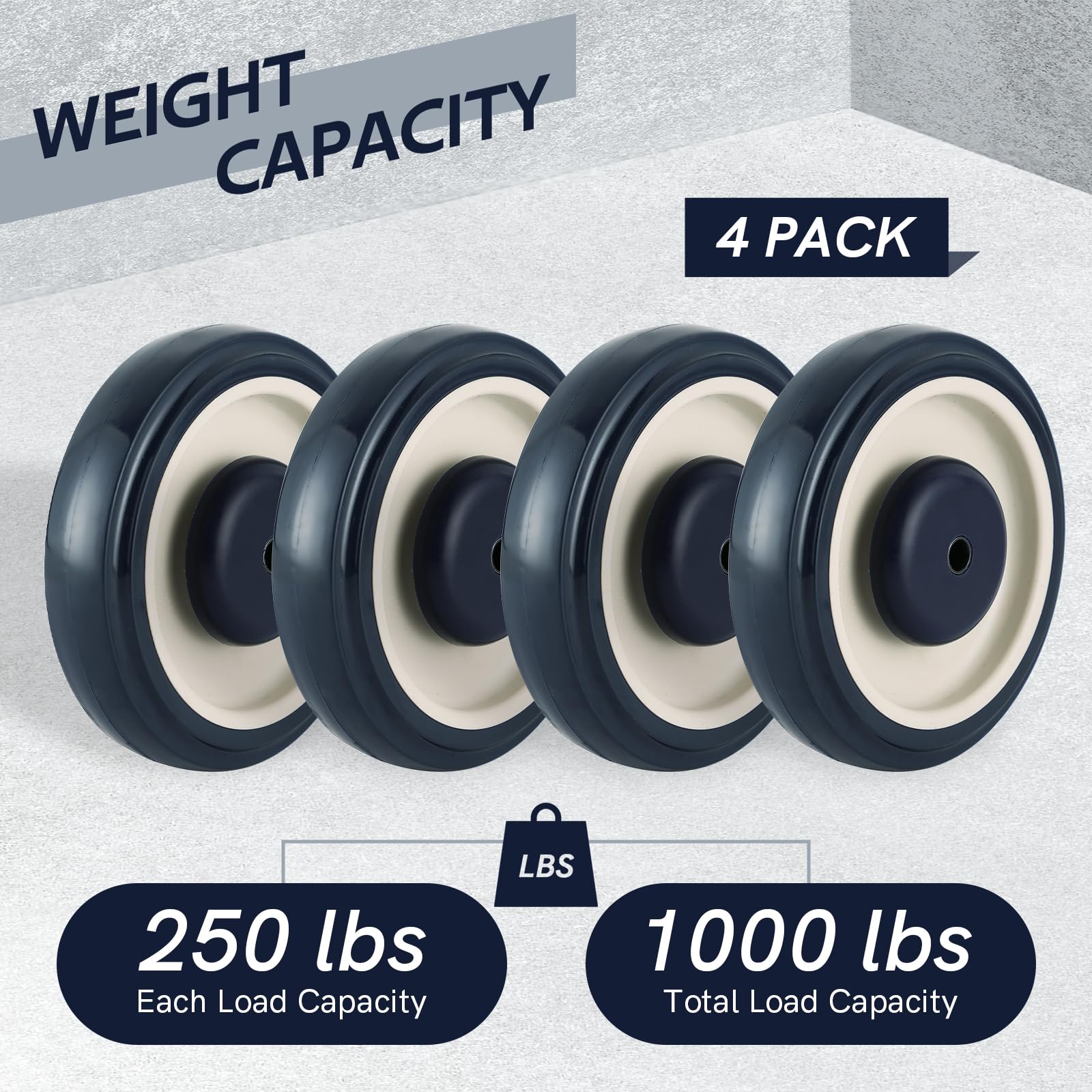 Snapklik.com : MYFULLY 5" Shopping Cart Replacement Wheels Kit ...