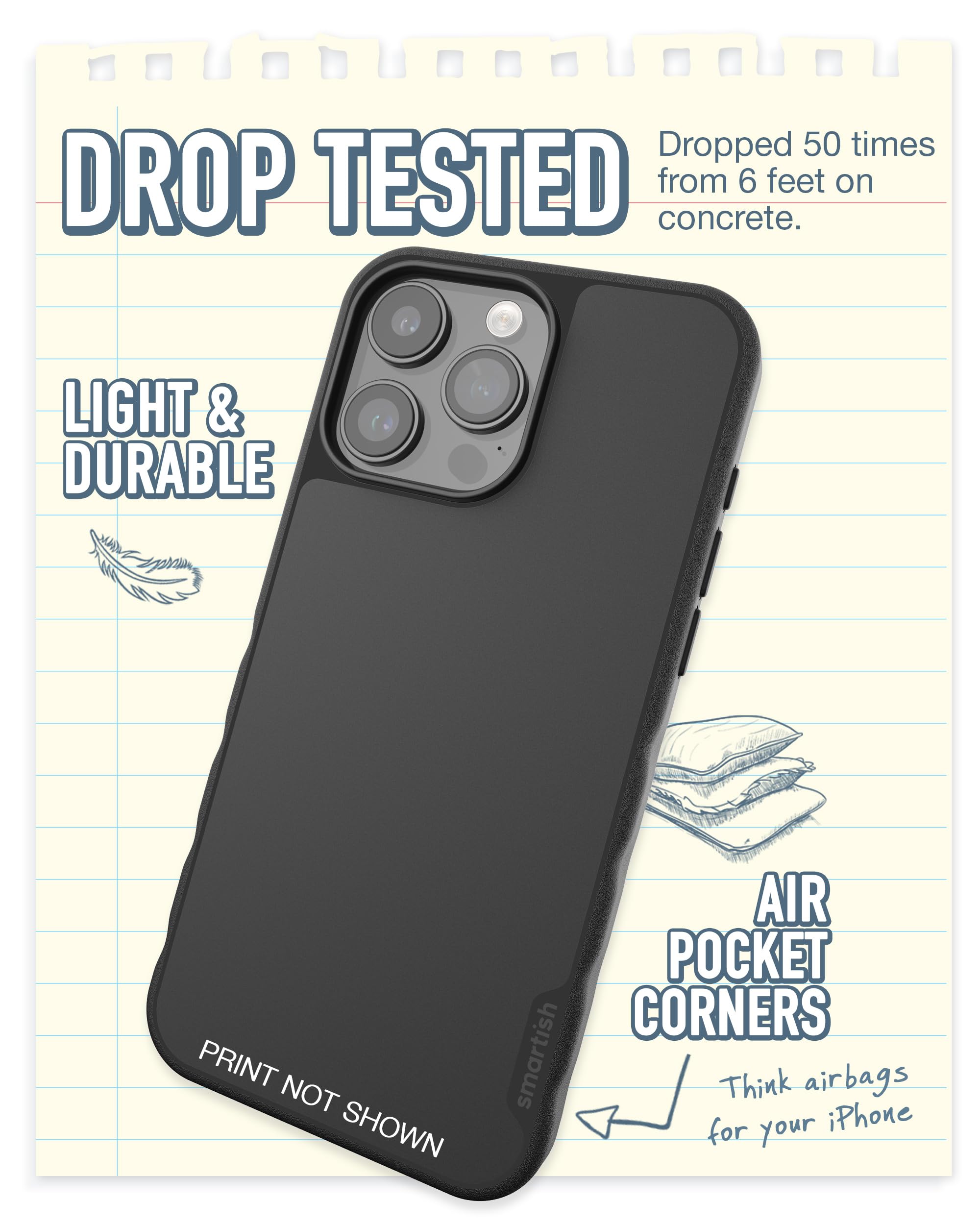 Snapklik.com : Smartish iPhone 15 Pro Max Magnetic Case - Gripmunk Compatible