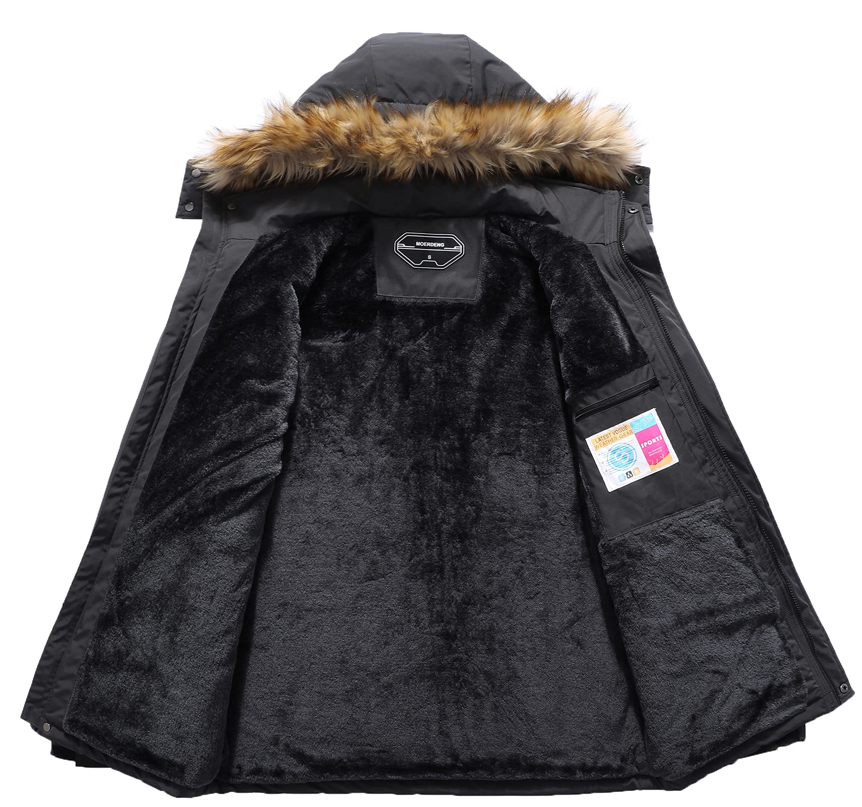 Snapklik.com : Mens Winter Snow Coat Warm Ski Jacket Waterproof Hooded ...