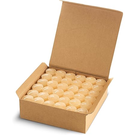 Amazon.com: Votive Candle, Unscented Ivory Wax, Box of 72, for Wedding ...