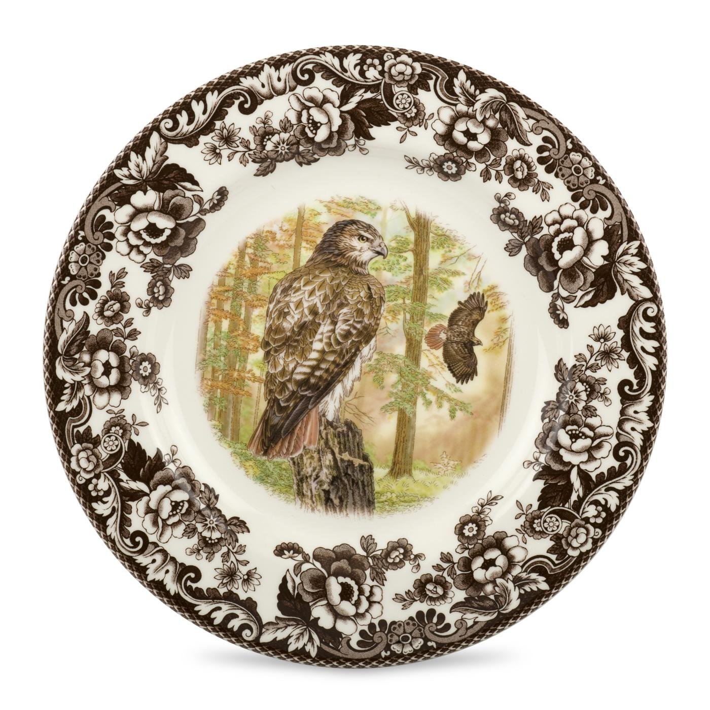 Snapklik.com : Spode Woodland Dinner Plate, Birds Of Prey 10.5 Inch ...