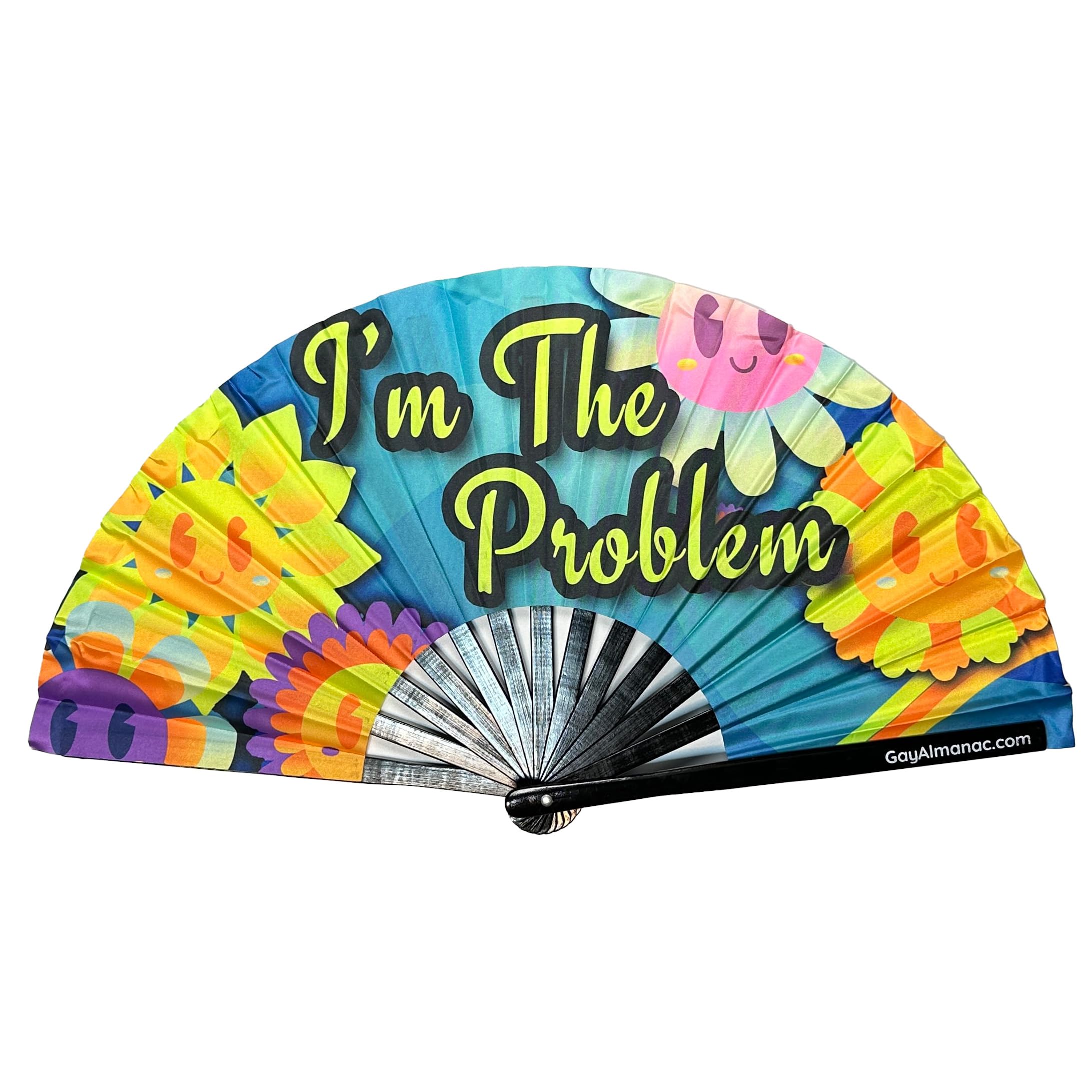 Amazon.com: Gay Pride Large Folding Fans, Bamboo Fan 13" with UV ...