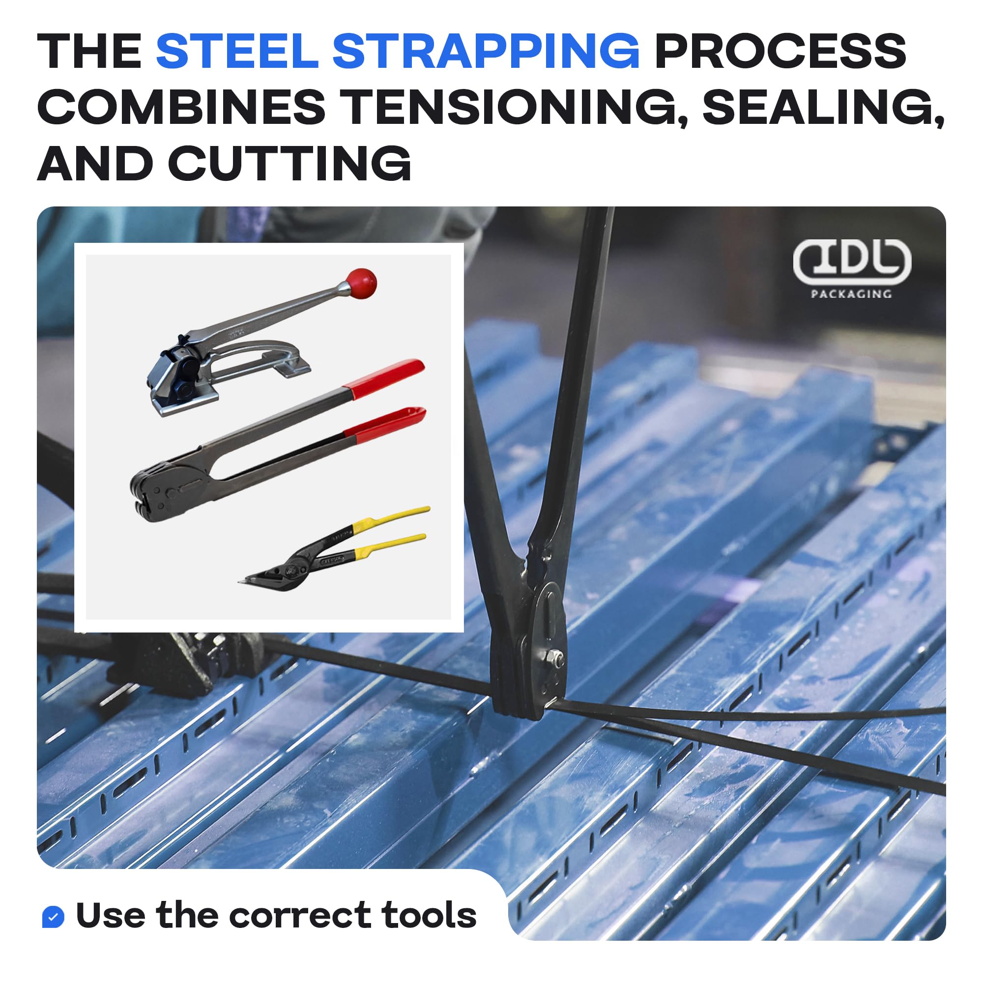 Snapklik.com : PRO 3/4" X 300 Steel Strapping Kit, 1700 Lbs Break ...
