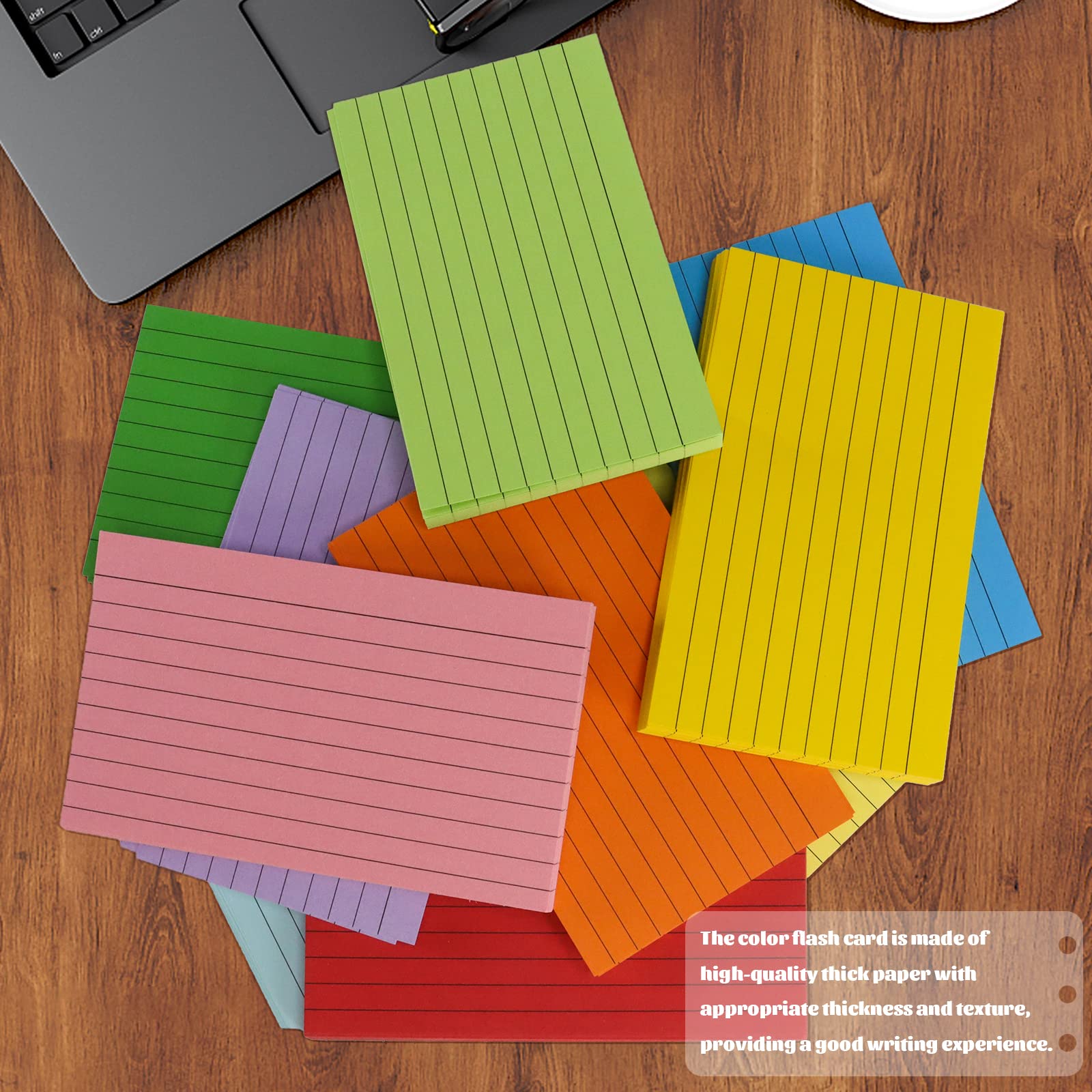 Snapklik.com : Tecmisse 300 PCS Colored Index Cards, 3x5 Inches Flash Cards, Heavy Note Cards ...