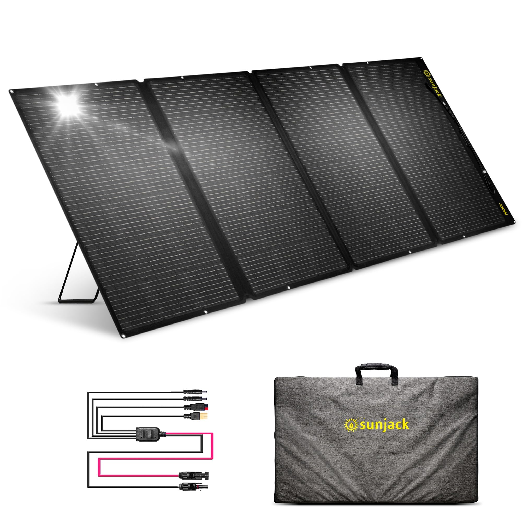 Amazon.com : SunJack 400 Watt Solar Panel Charger, 48V Portable Folding ...