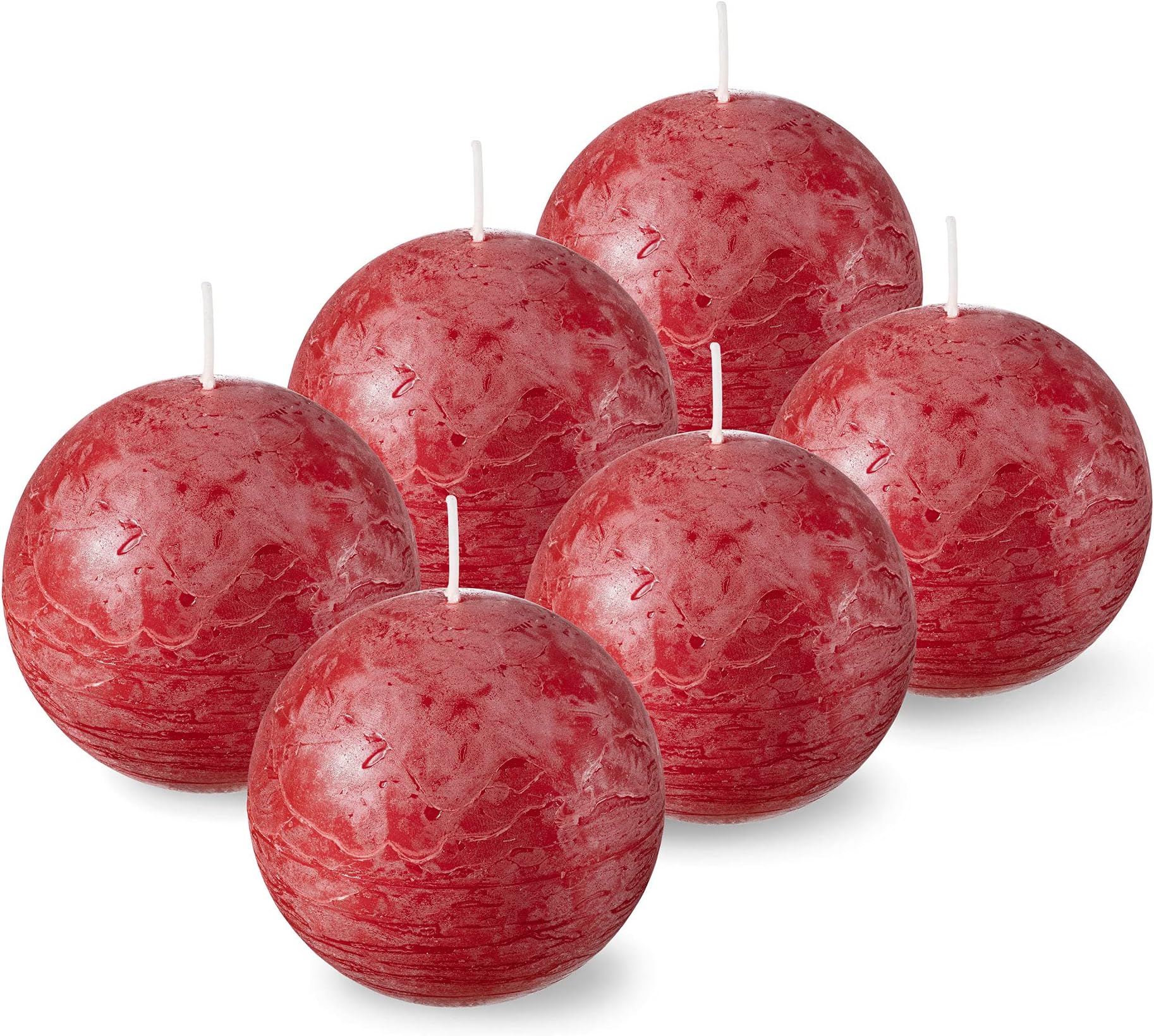 Amazon.com: Zest Candle 6-Piece Ball Candles, 3-Inch, Red : Home & Kitchen