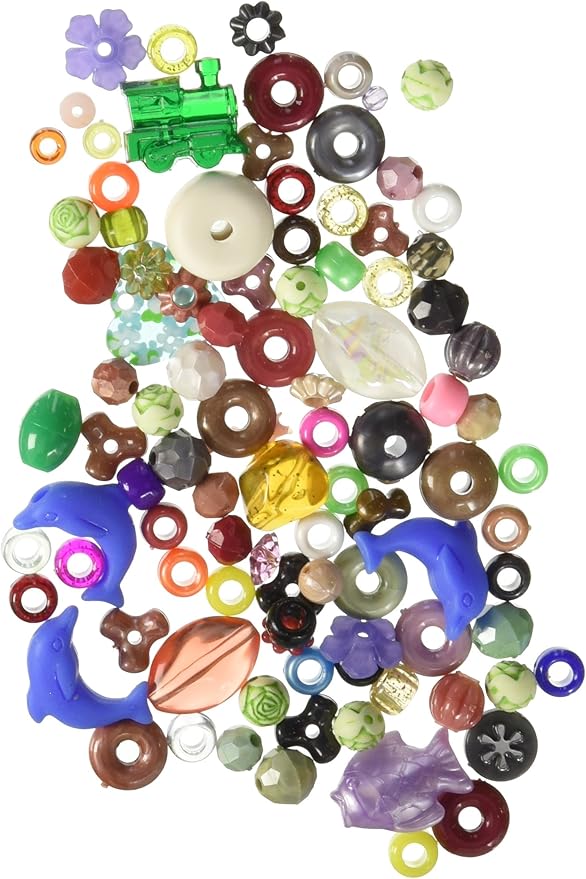 Amazon.com: Cousin Mixed Plastic Beads 10lb, Assorted Shapes & Sizes ...