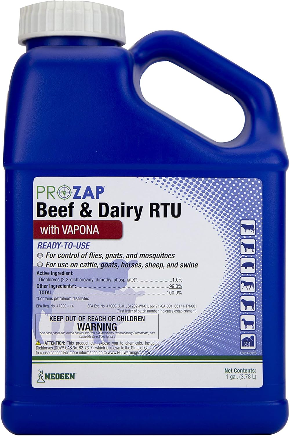 Amazon.com : Neogen Prozap Beef & Dairy Ready to Use Insecticide 1 ...