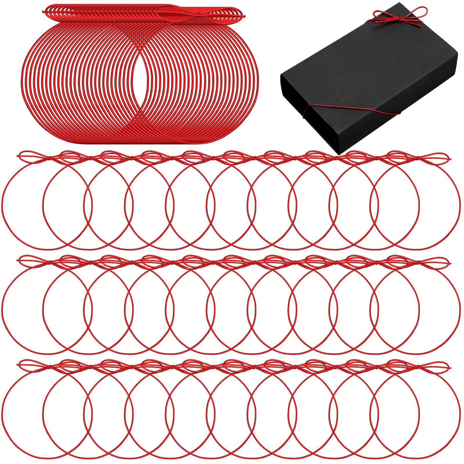 Amazon.com: Berlune 120 Pcs Elastic Bows for Gifts Boxes Stretch Loops ...