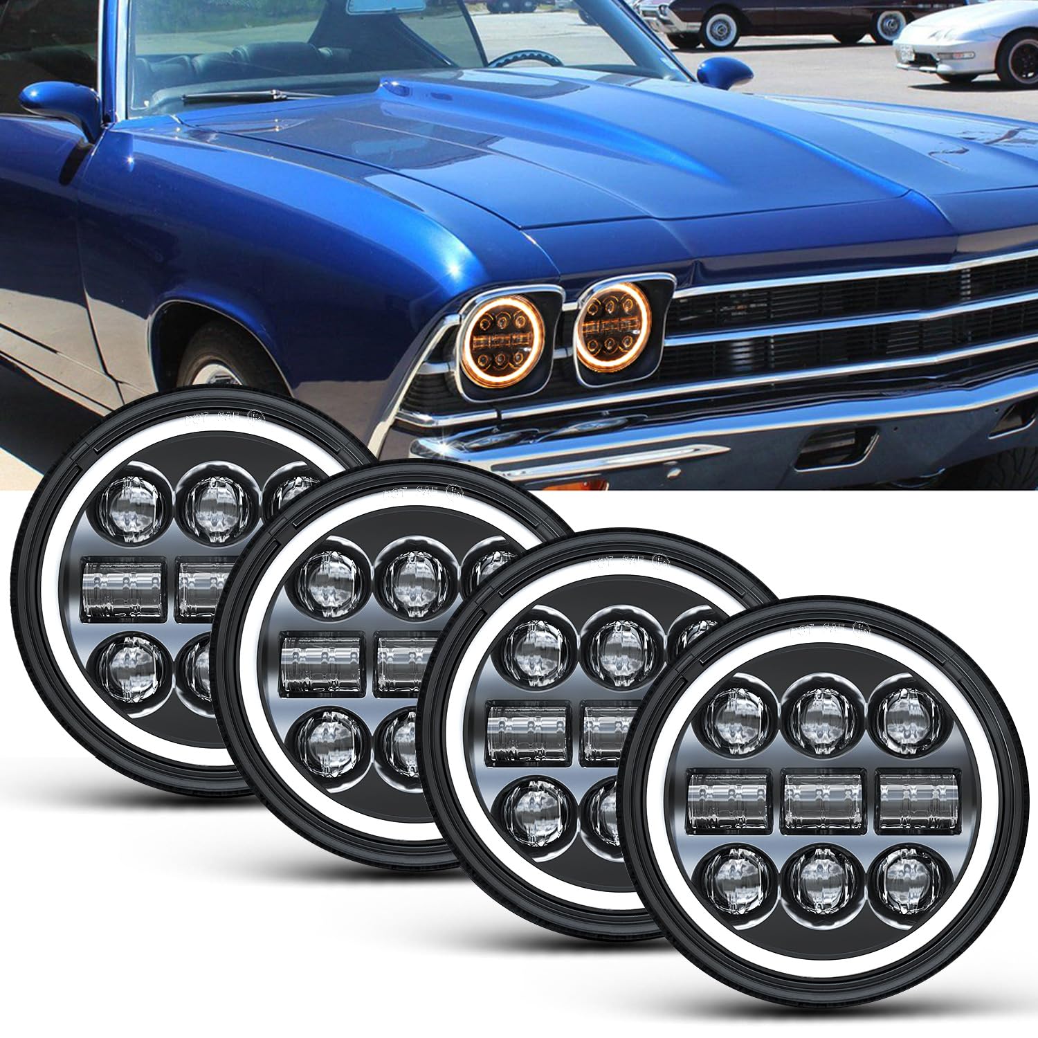 Amazon.com: BraveWAY 5.75" Round LED Headlights H5006, 5-3/4 Inch ...