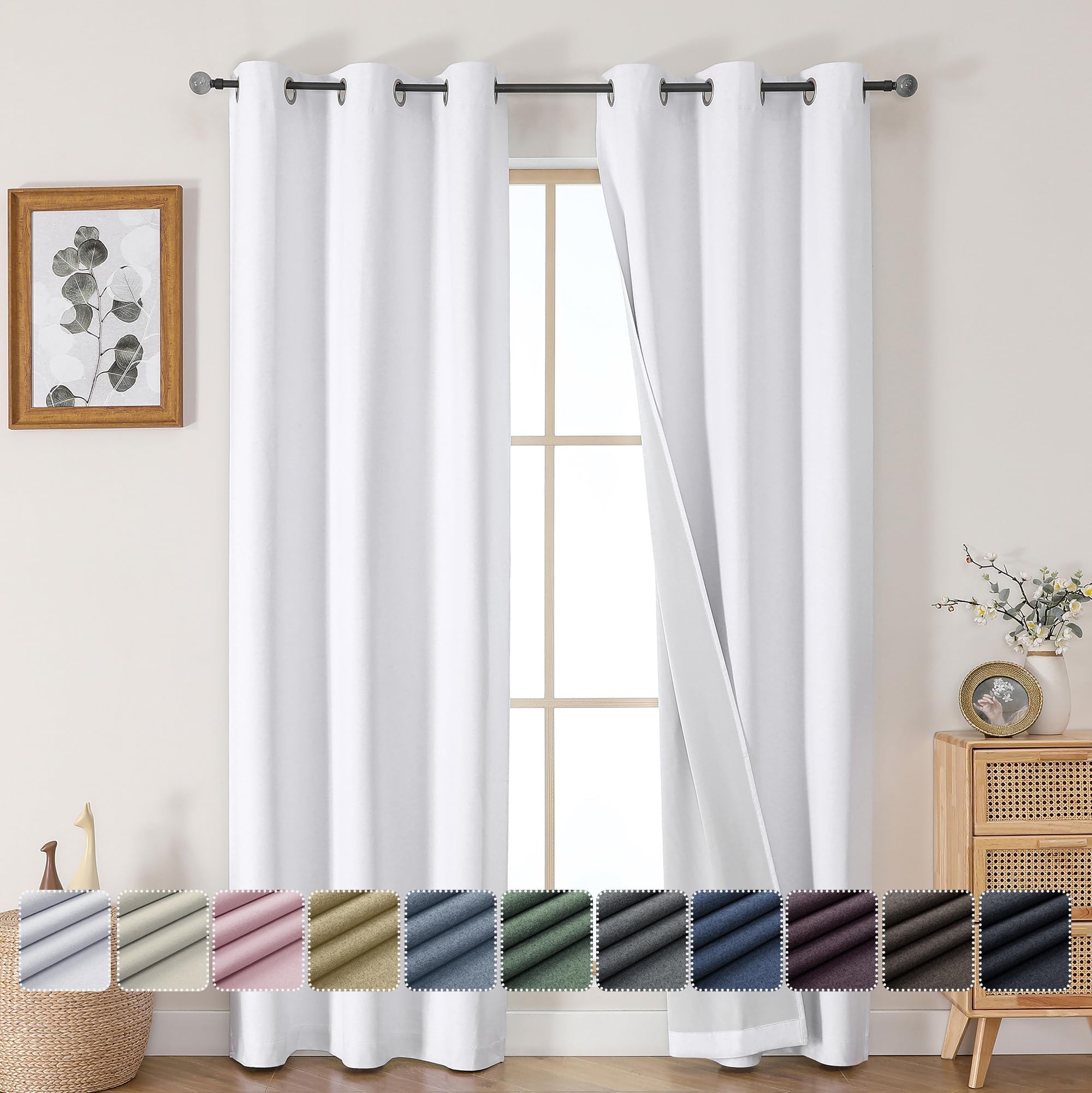 Amazon.com: Sun Zero Easton Energy Saving Blackout Grommet Curtain ...